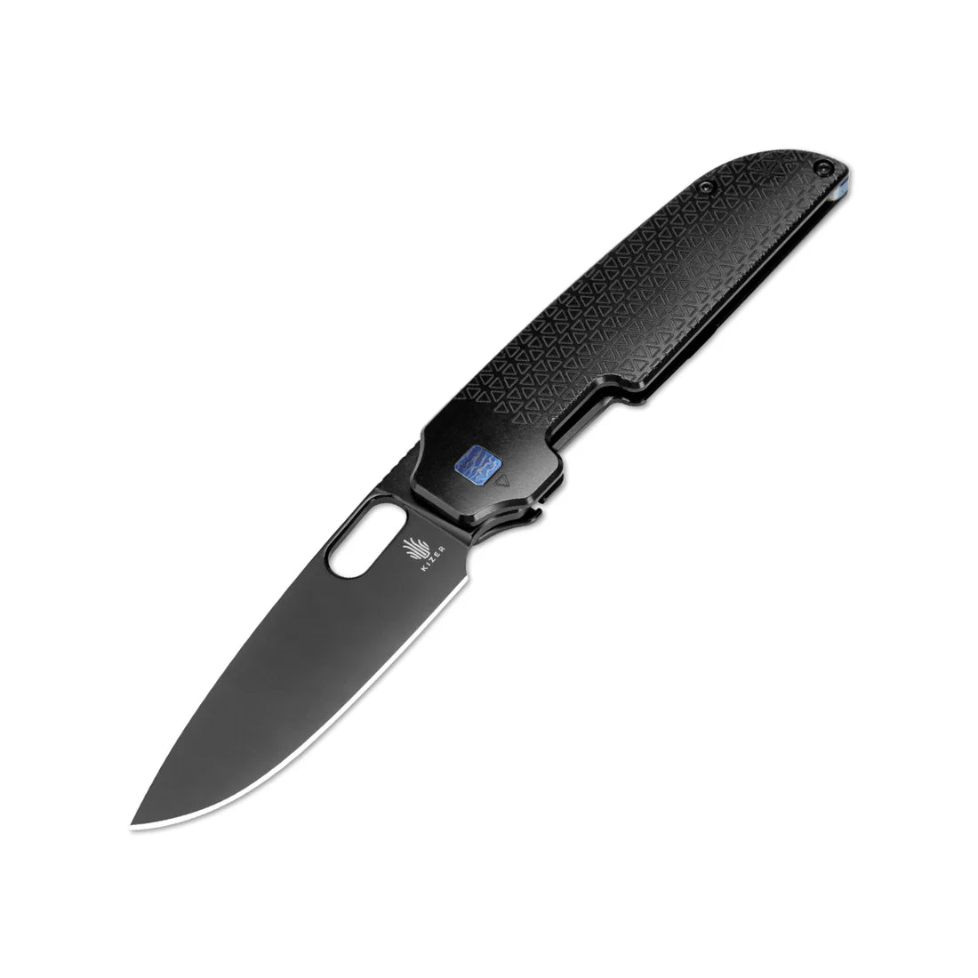 Kizer Ki3637A2 Varatas Frame Lock Front Flipper Knife Black Blade with – KnifeJoy