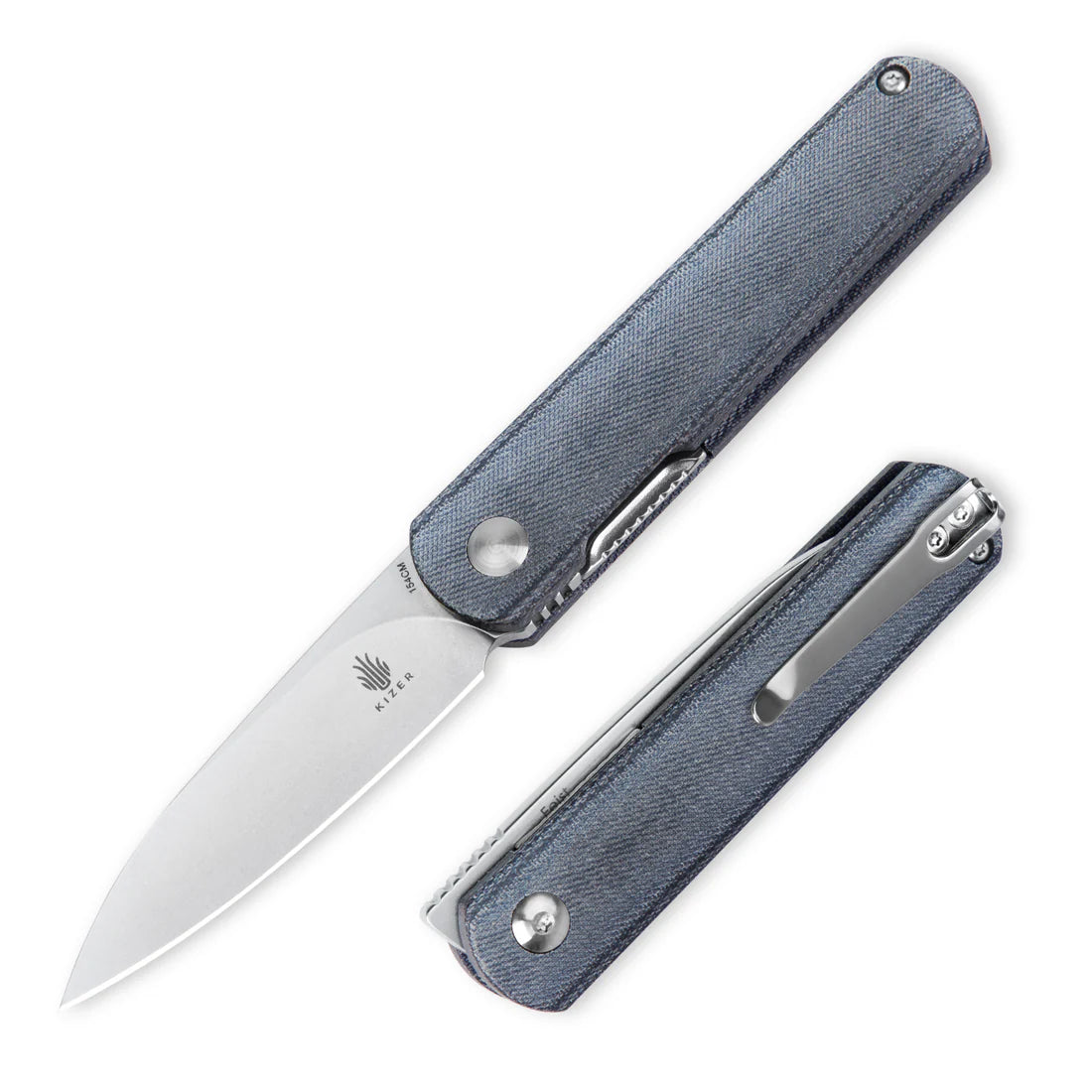 Kizer V3499C4 Vanguard Feist Linerlock Front Flipper Plain Drop Point ...