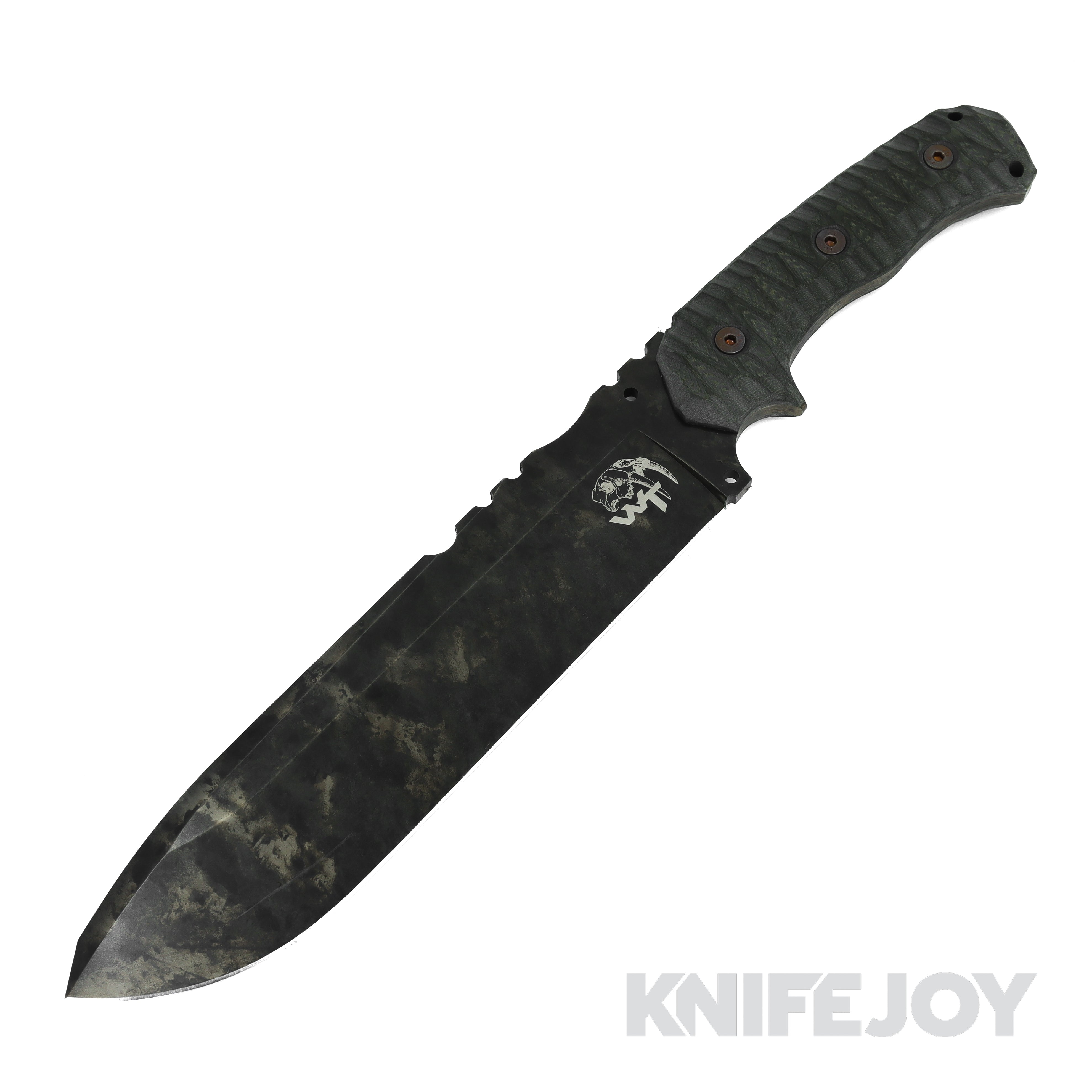 Wander Tactical WT218 Godfather Fixed Blade D2 Marble Finish Blade wit ...