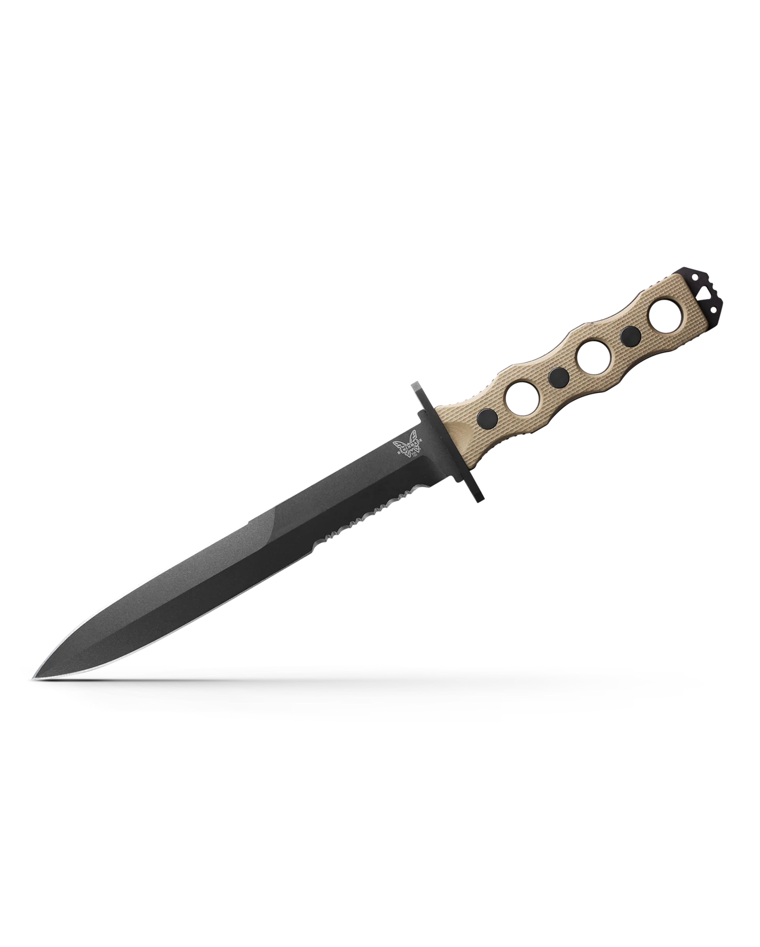 Benchmade 185SBK-1 SOCP Fixed Blade Double Edge Serrated Dagger 3V Cob ...