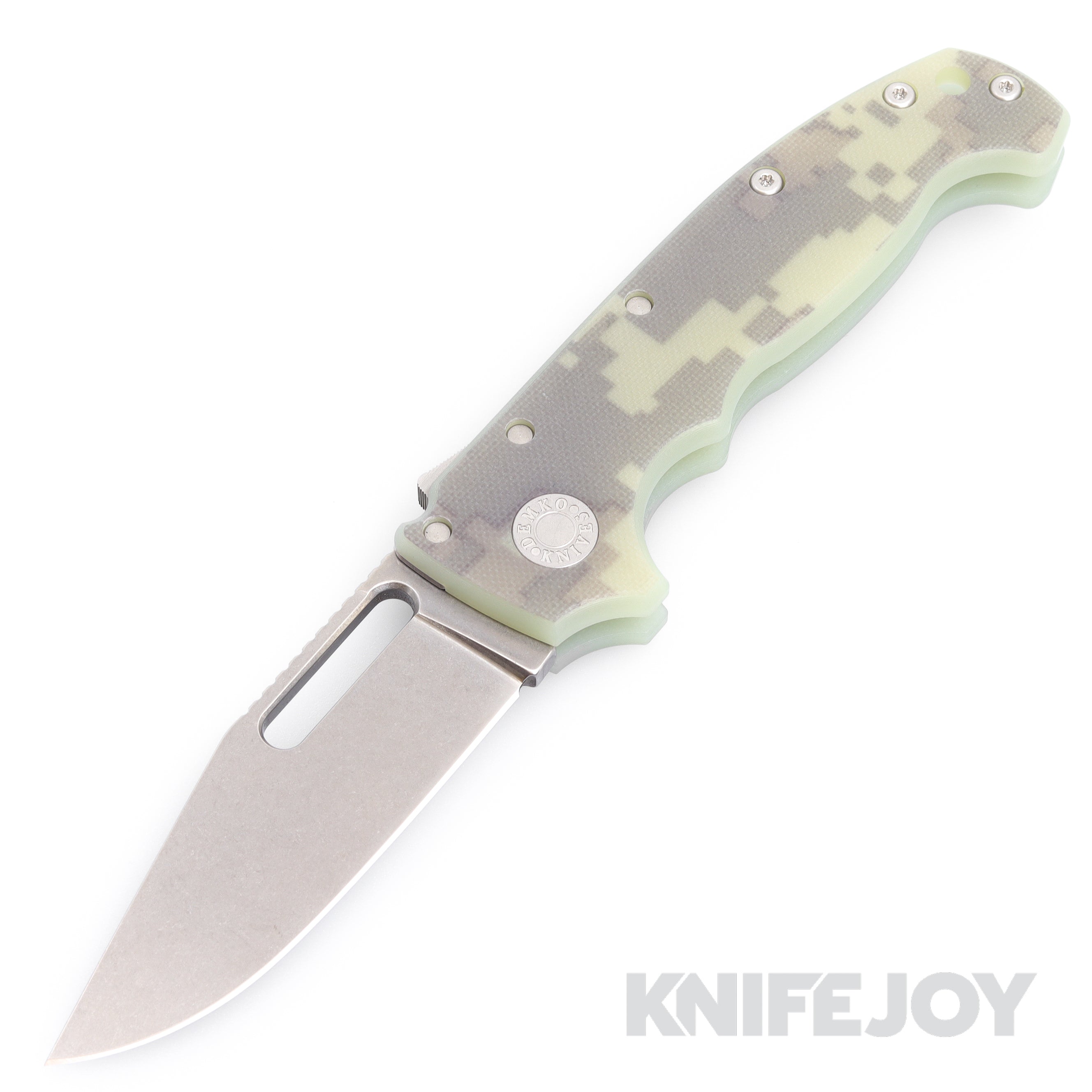 Demko Knives (FFG) AD20 Full Flat Grind 3V Clip Point Blade with Camo ...