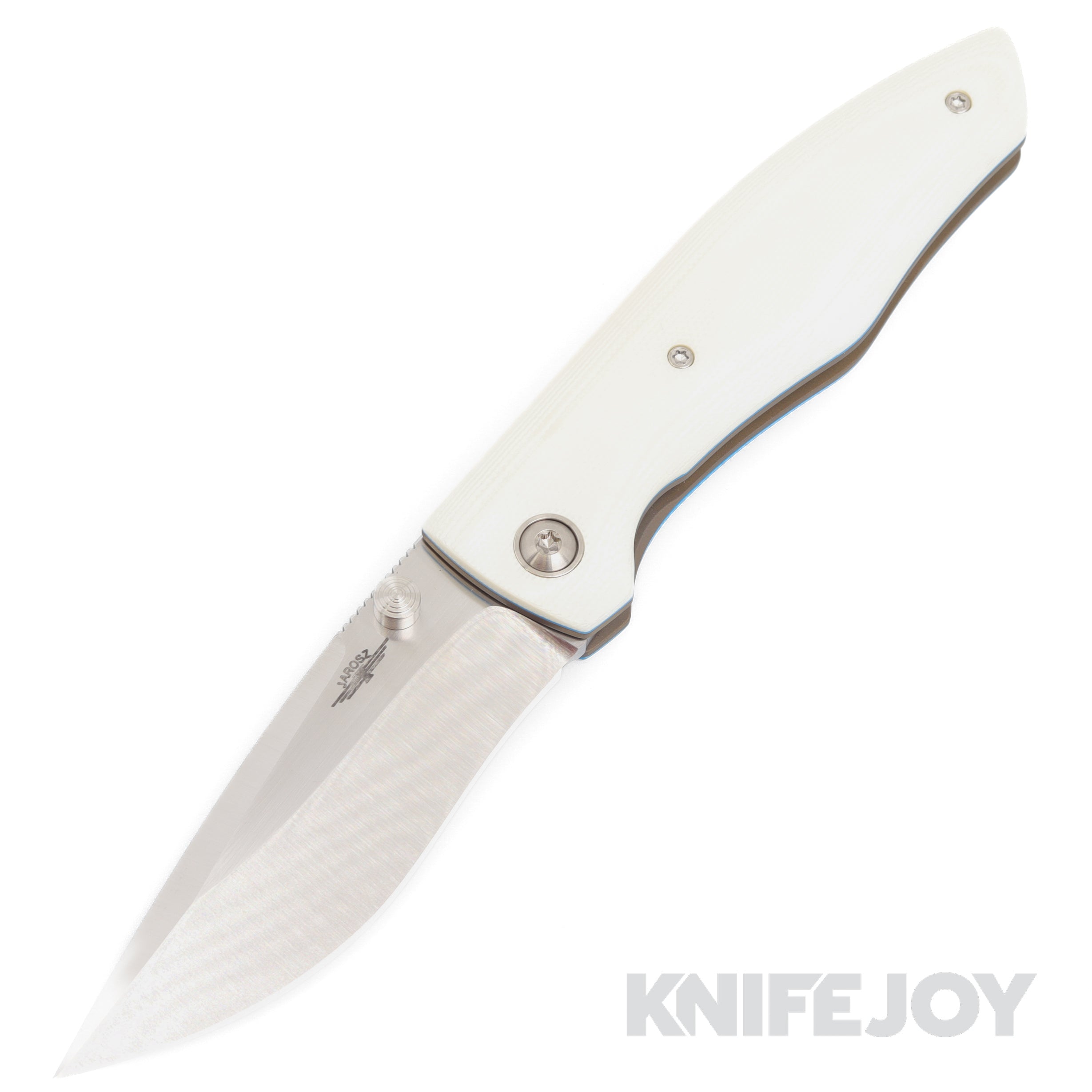Jarosz Custom Knives Liner Lock Archon Magnacut Blade with Ivory G10 ...