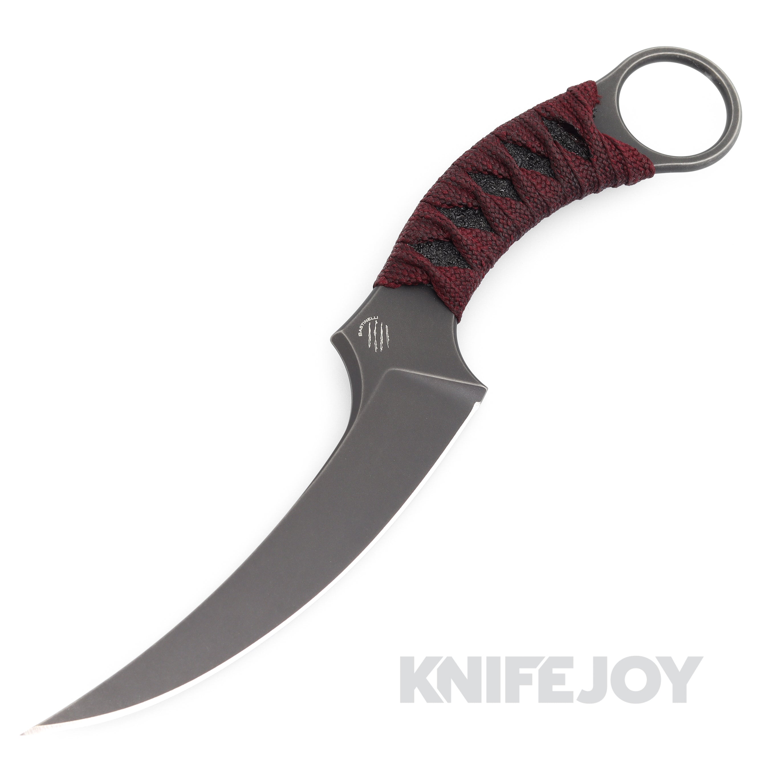 Bastinelli Knives/ Creations Mako Fixed Blade Black PVD Stonewashed Bl ...