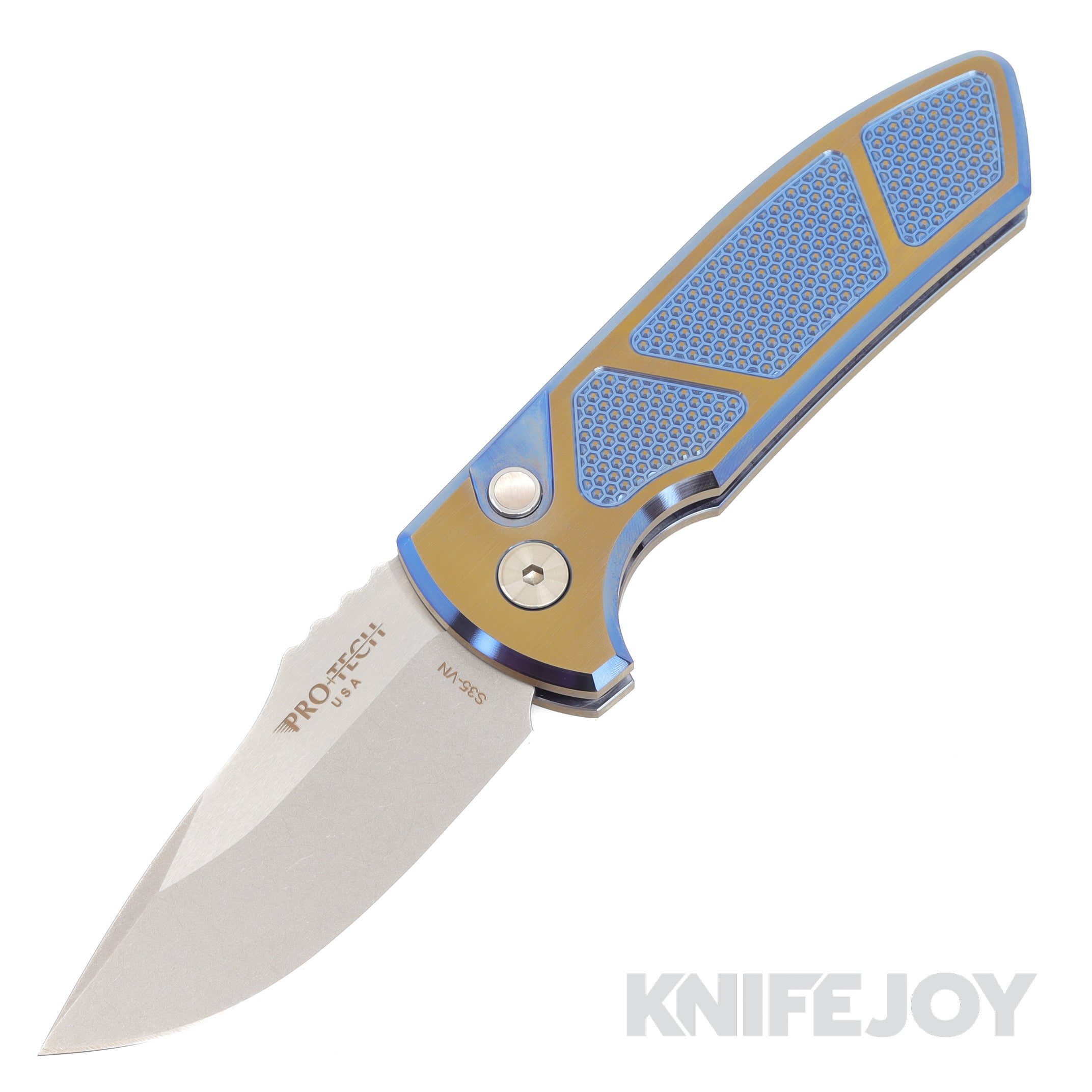 Pro-tech Knives SBR Custom.006 Auto Stonewash Blade with Two-Tone Blue ...