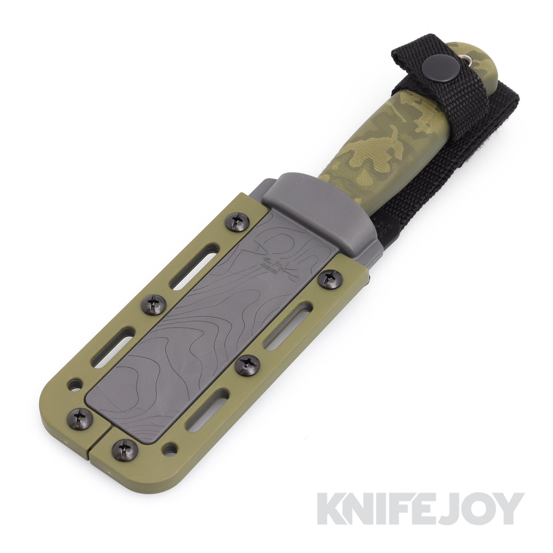 Demko Knives Armiger 4 Fixed Blade Spear Point Powder Coated Blade wit ...