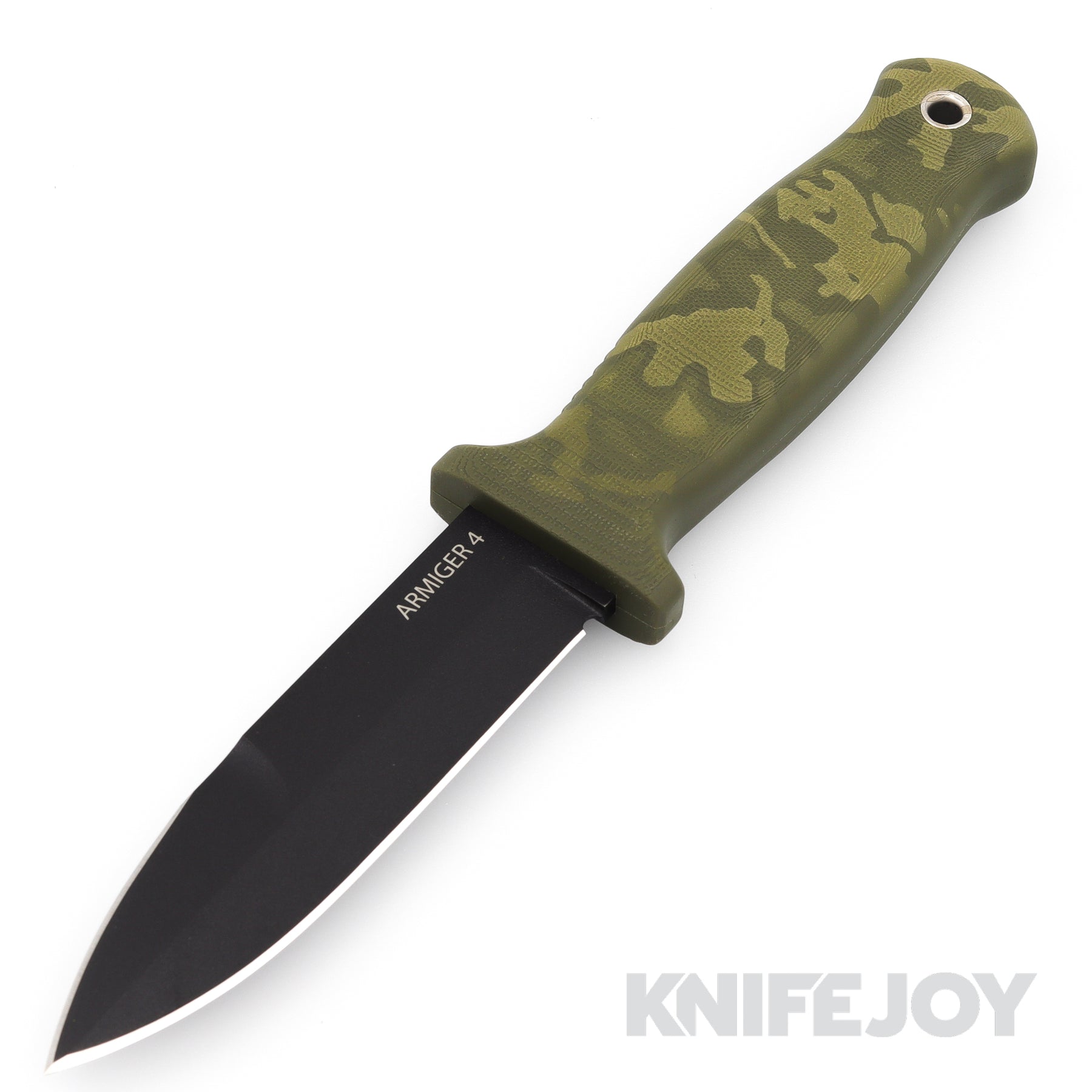 Demko Knives Armiger 4 Fixed Blade Spear Point Powder Coated Blade wit ...