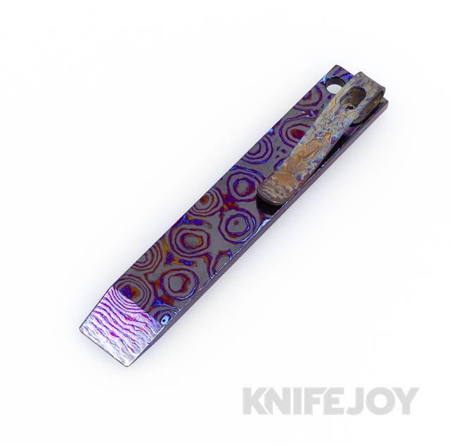 Maverick Customs 4.0" Black Timascus Pocket Pry Bar with Pocket Clip ...