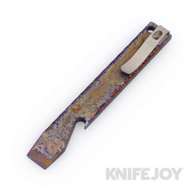 Maverick Customs 5" Oil Slick/ Tesla Etch Titanium Pocket Pry Bar/ Bot ...