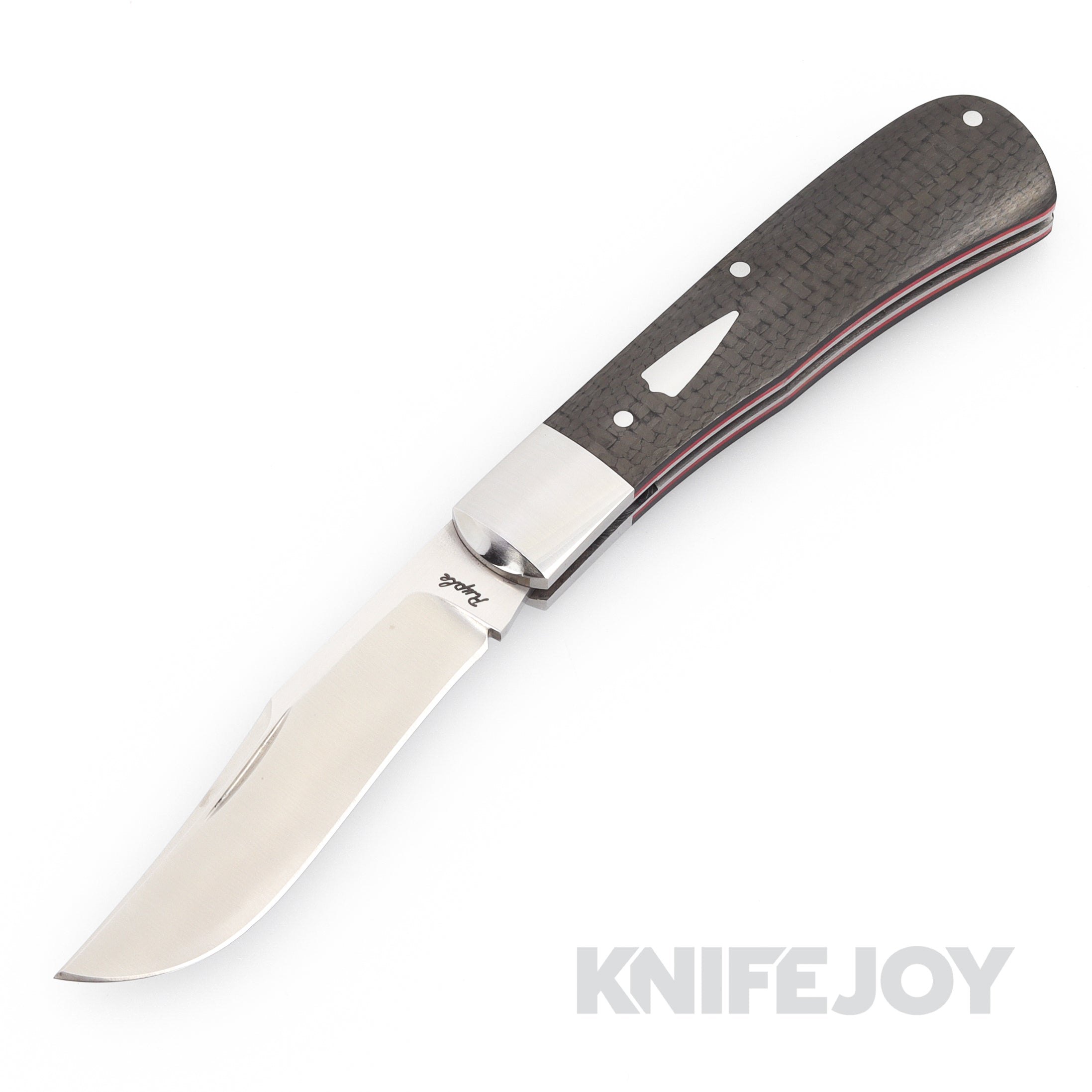 Bill Ruple Custom Knives SlipJoint Satin Blade with Carbon Fiber Scale ...