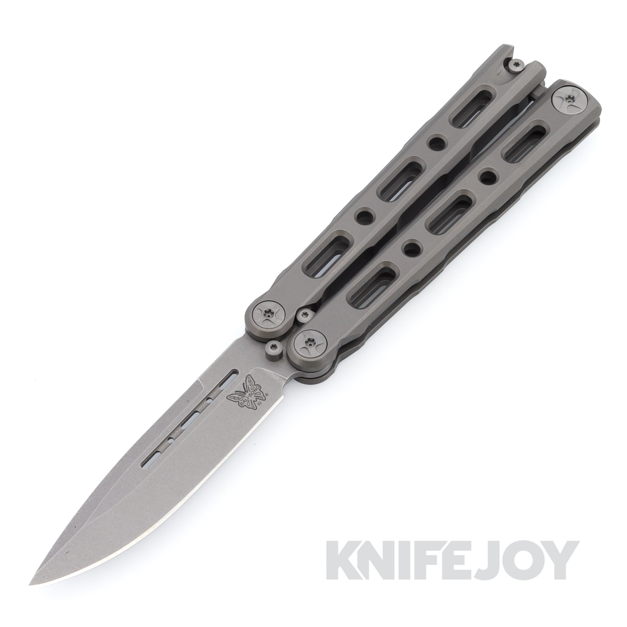 Benchmade 82 Laro Butterfly Balisong Knife Stonewash Magnacut Drop Poi ...