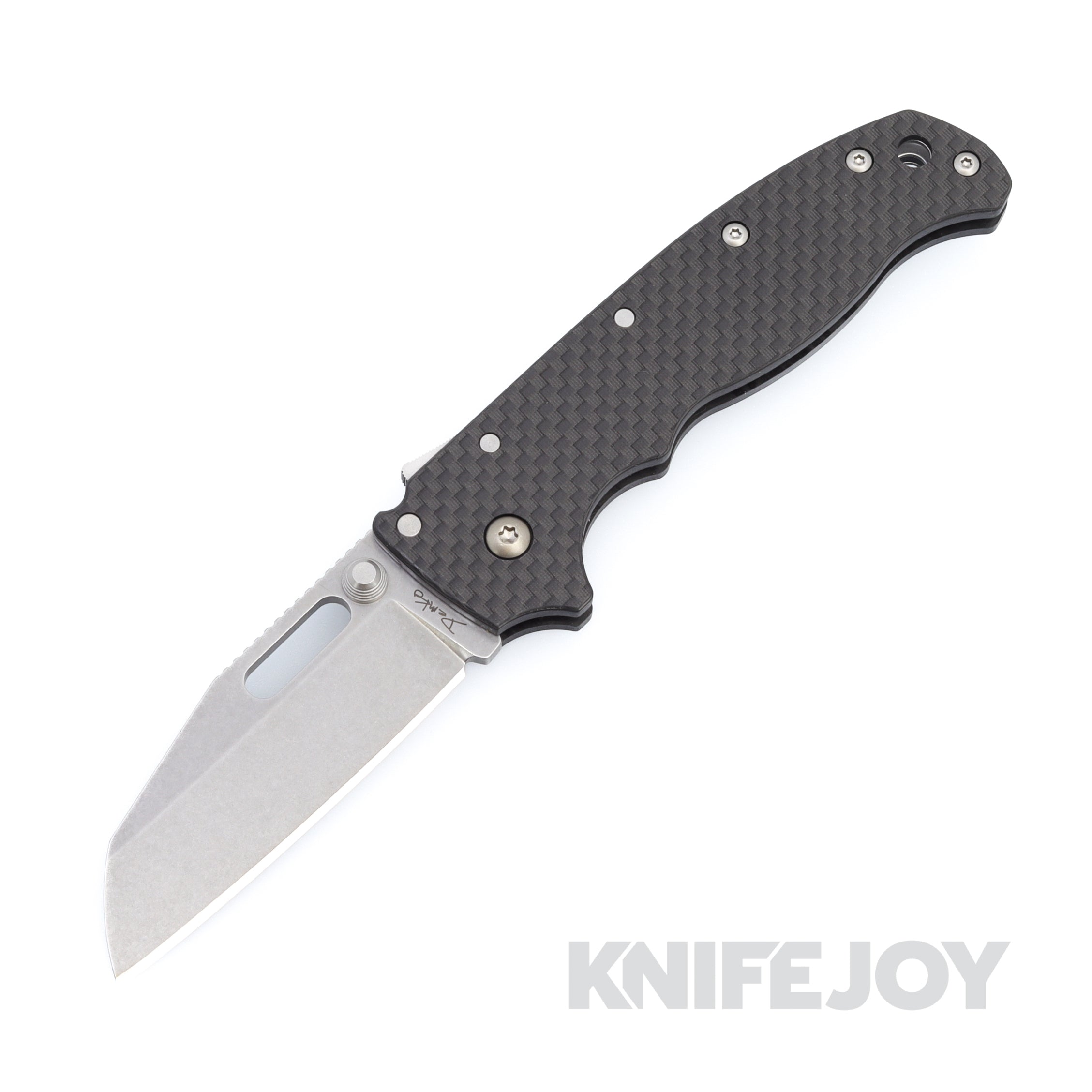 Demko Knives AD20.5D2CF-SF D2 Shark Foot Blade with Carbon Fiber Handl ...