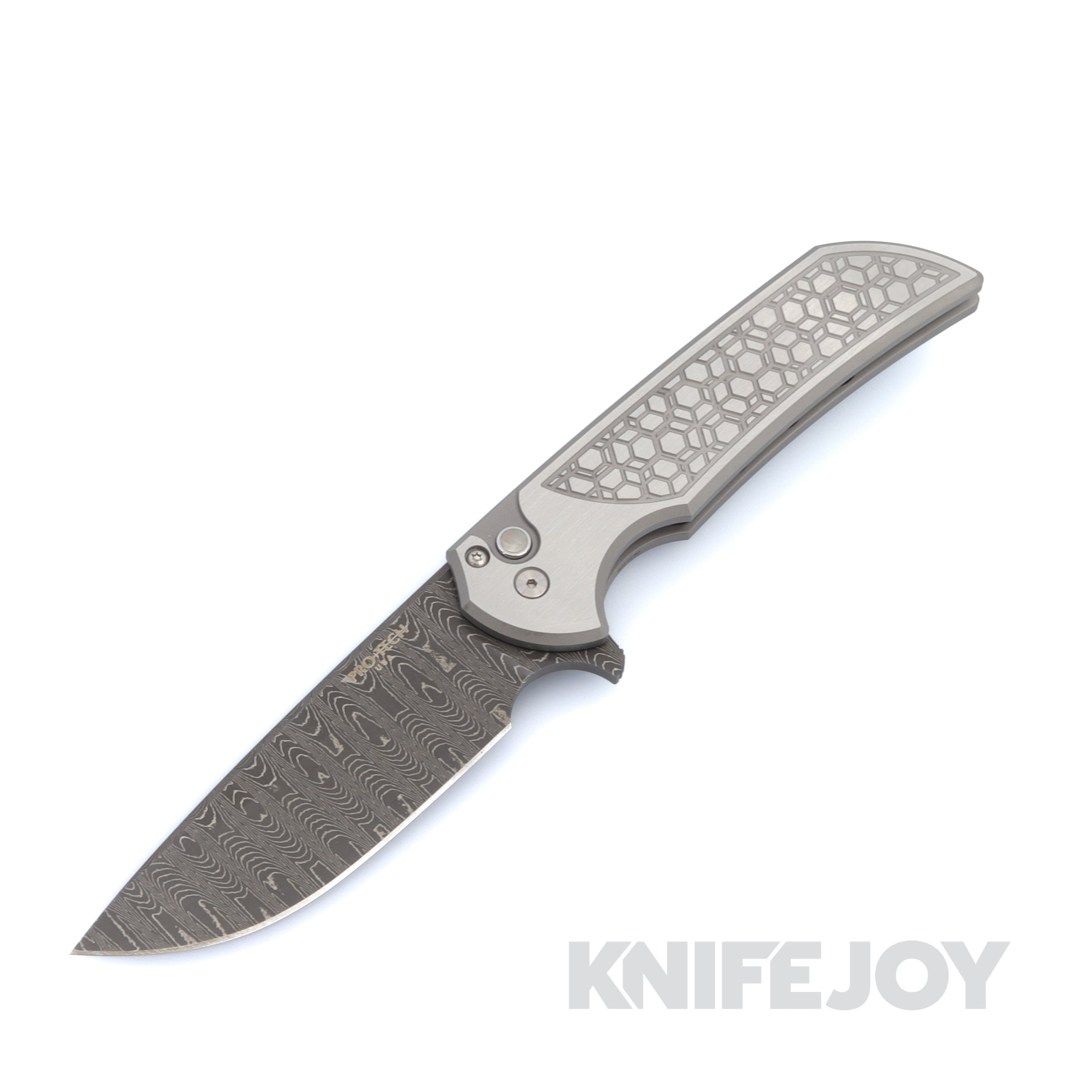 Pro-tech Knives 2024 Mordax Custom 003 Vegas Forge Sharktooth Damascus ...