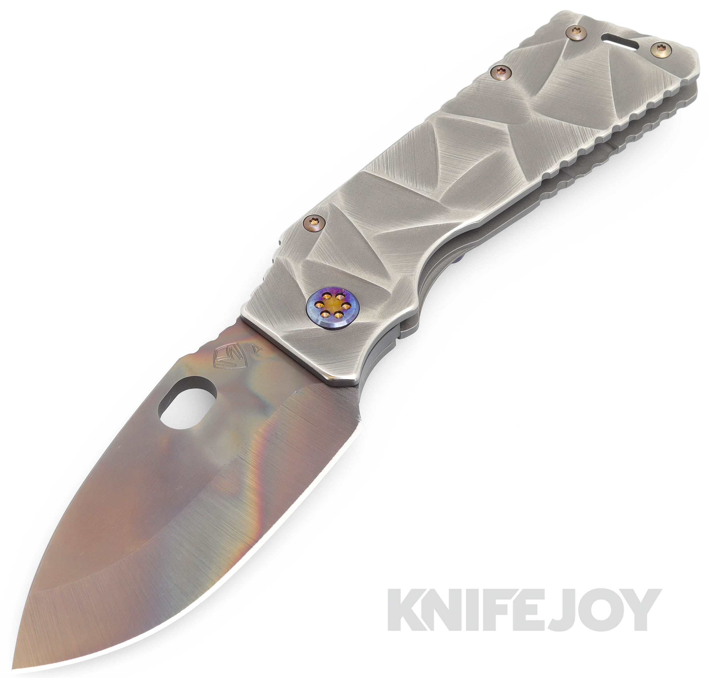 Medford Knives TFF-1 S45VN Vulcan Blade with Brush Silver "Stained Gla ...