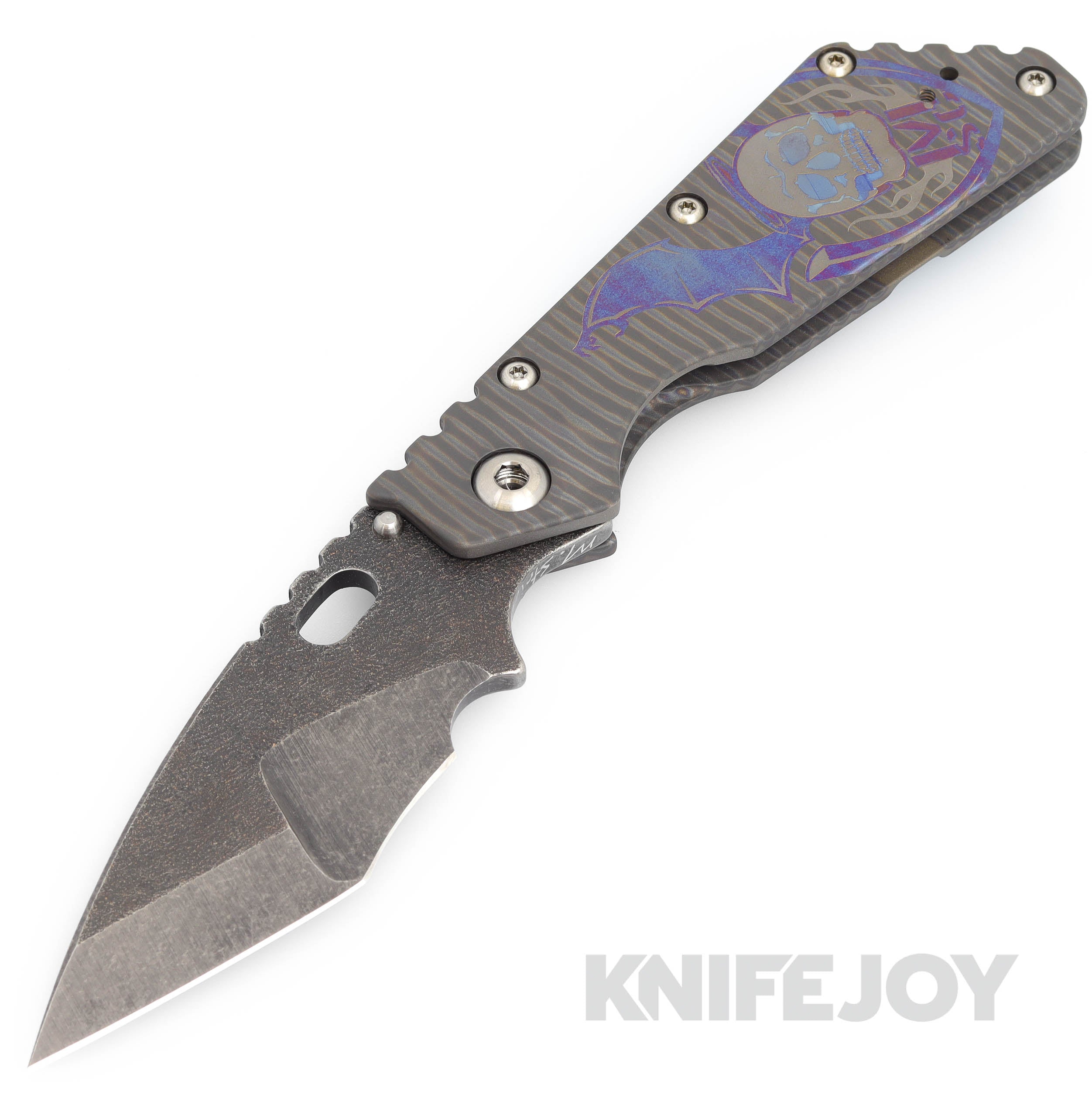 Mick Strider Custom Knives XL MSC Custom Grind Blade with Flamed Titan ...