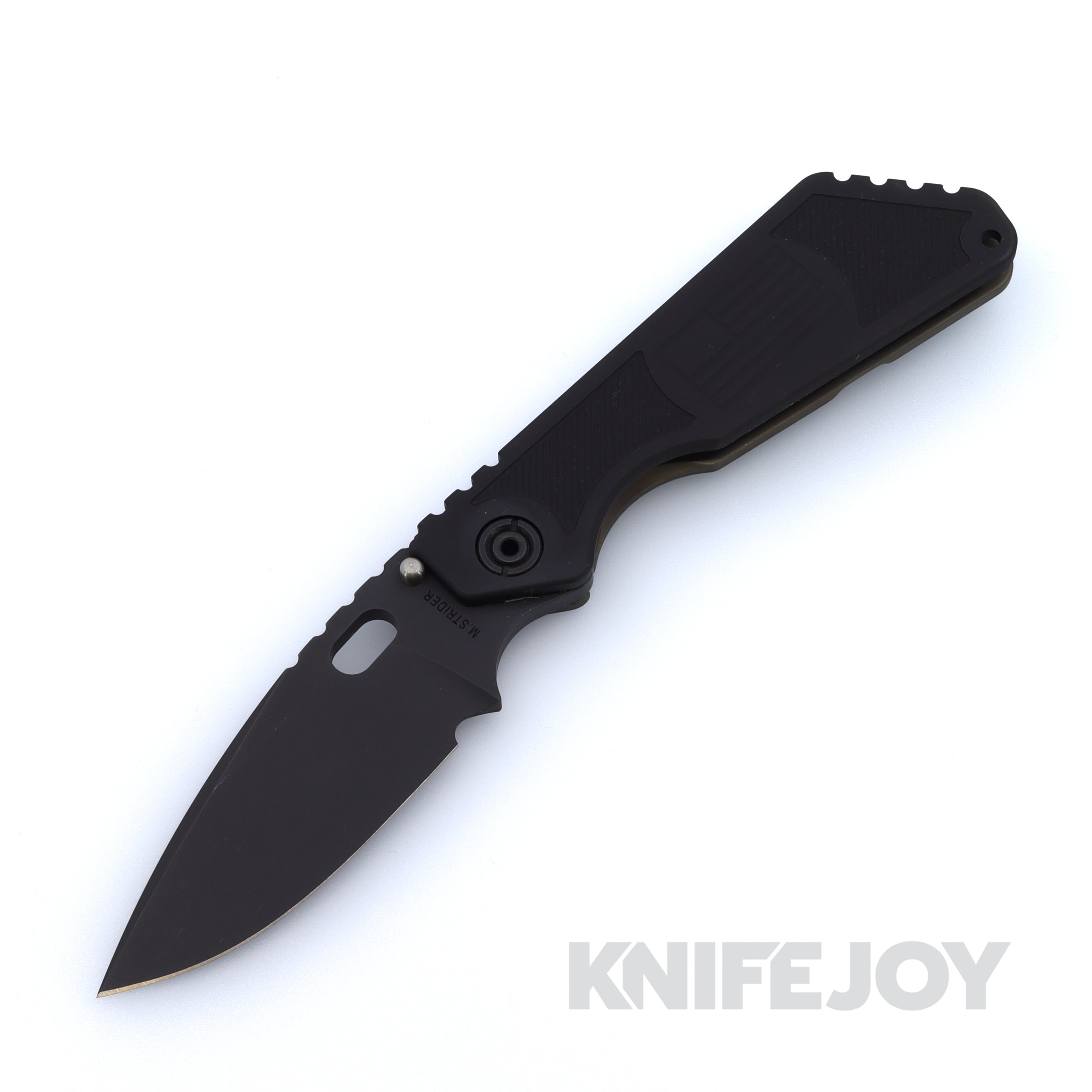 Mick Strider Knives SMF Black Top Swedge Grind PD#1 Blade with Black F ...
