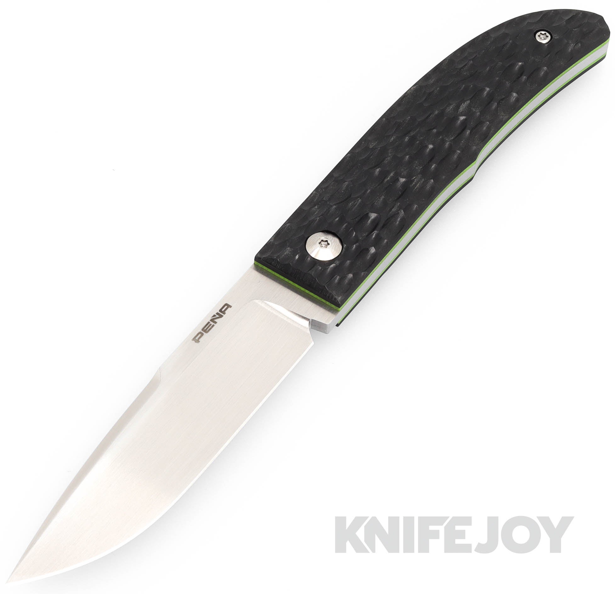 Enrique Pena Custom Knife Plain Blade with Micarta Handles/ Leather Sh ...