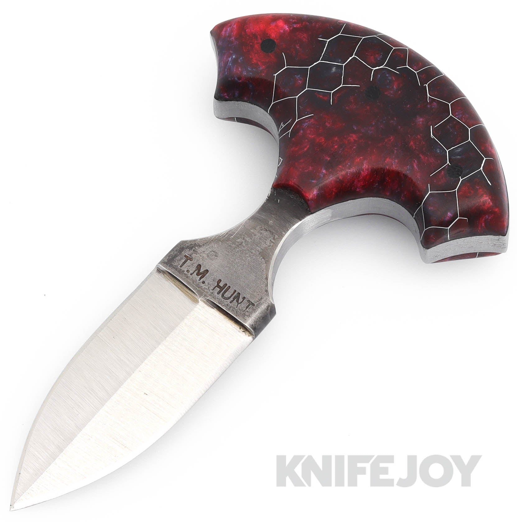 T.M. Hunt Custom Knives Push Dagger Fixed Blade with Resin Handles ...