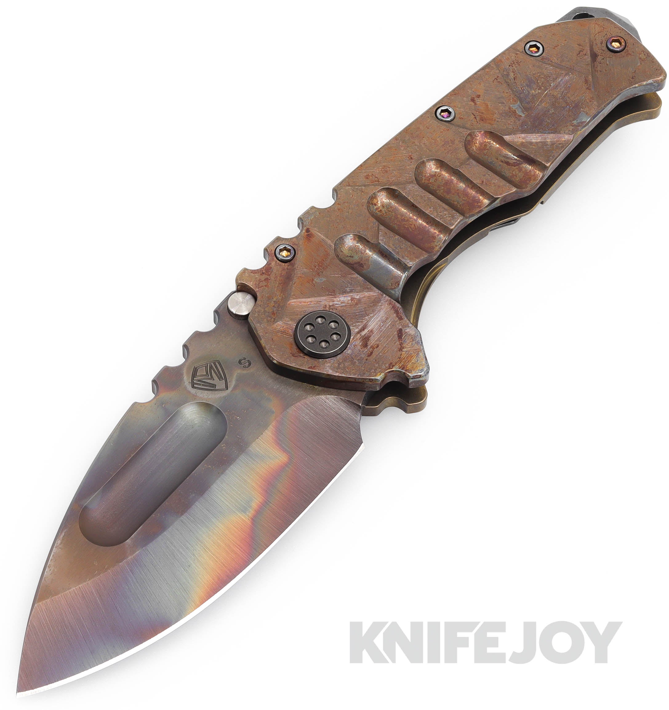 Medford Knives Praetorian Ti S35VN Vulcan Drop Point Blade with Scorch ...