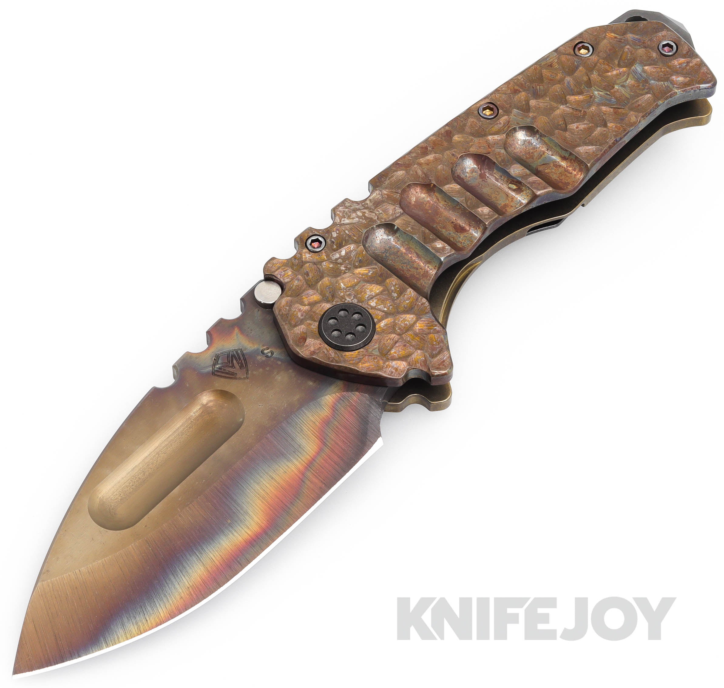 Medford Knives Praetorian Ti S35VN Vulcan Drop Point Blade with Scorch ...