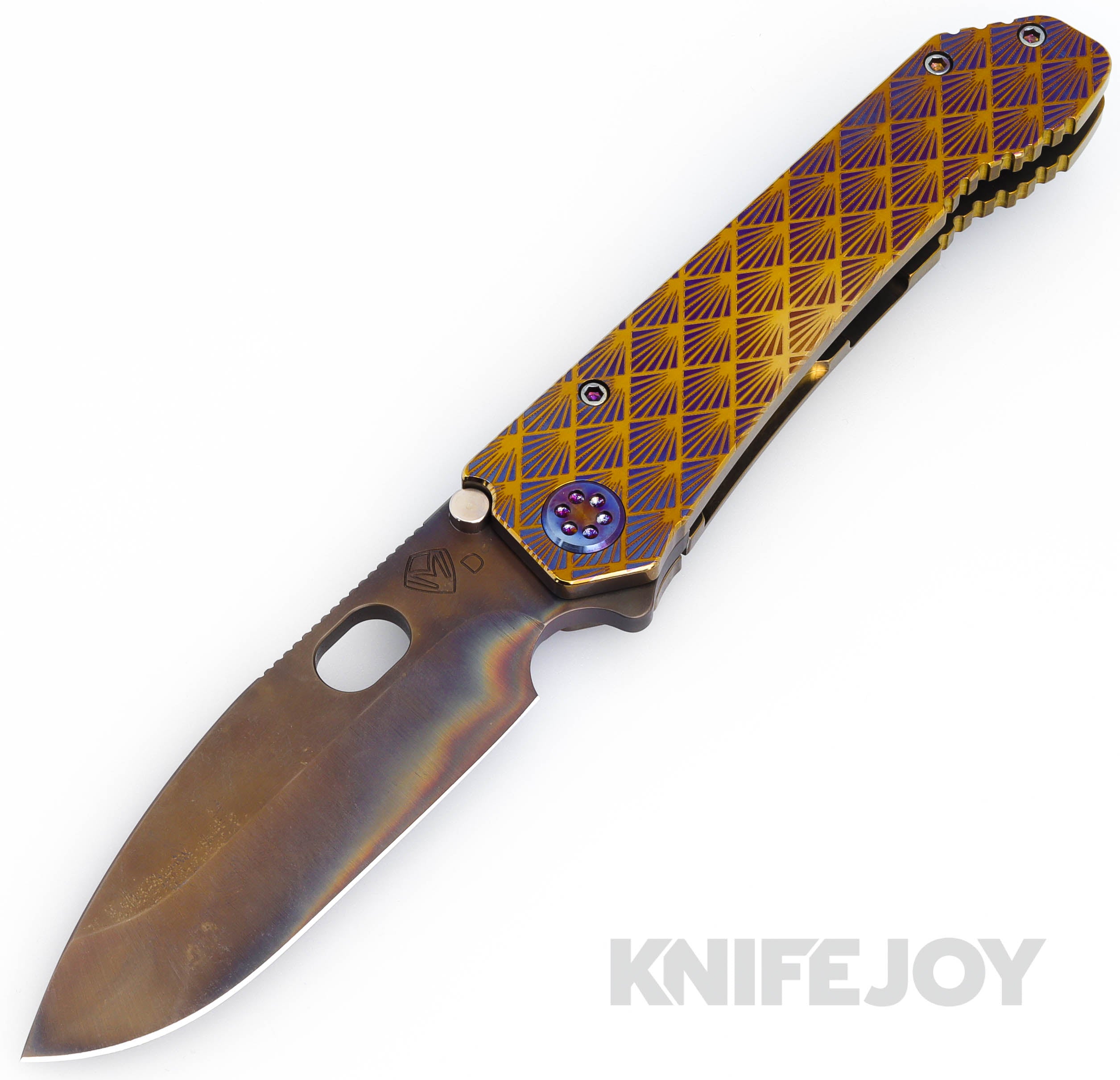 Medford Knives 187DP D2 Vulcan Drop Point Blade with Bronze "Art Deco ...