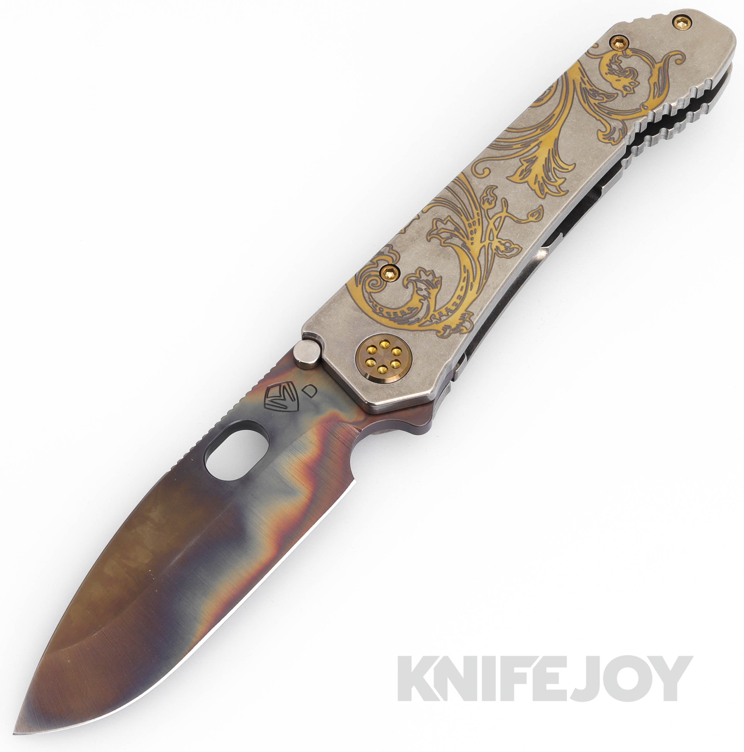 Medford Knives 187DP D2 Vulcan Drop Point Blade with Tumbled "Bronze F ...