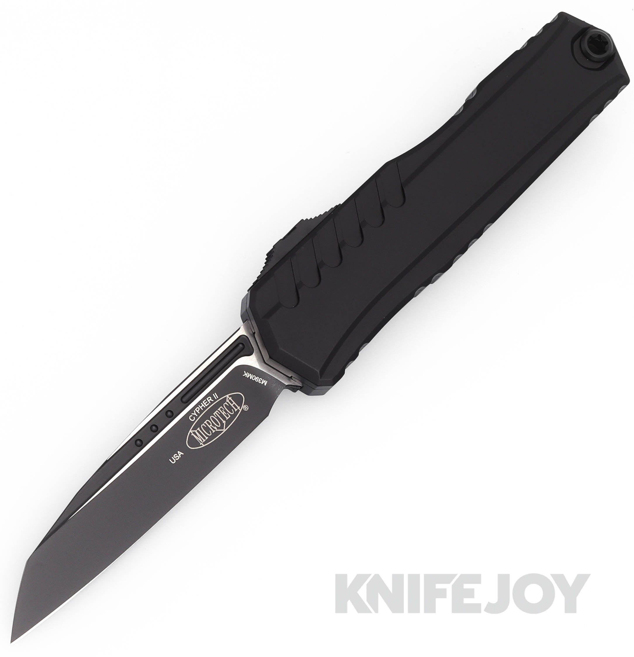 MICROTECH 1241-1T Cypher II Auto OTF Single Edge Tactical Standard Bla ...