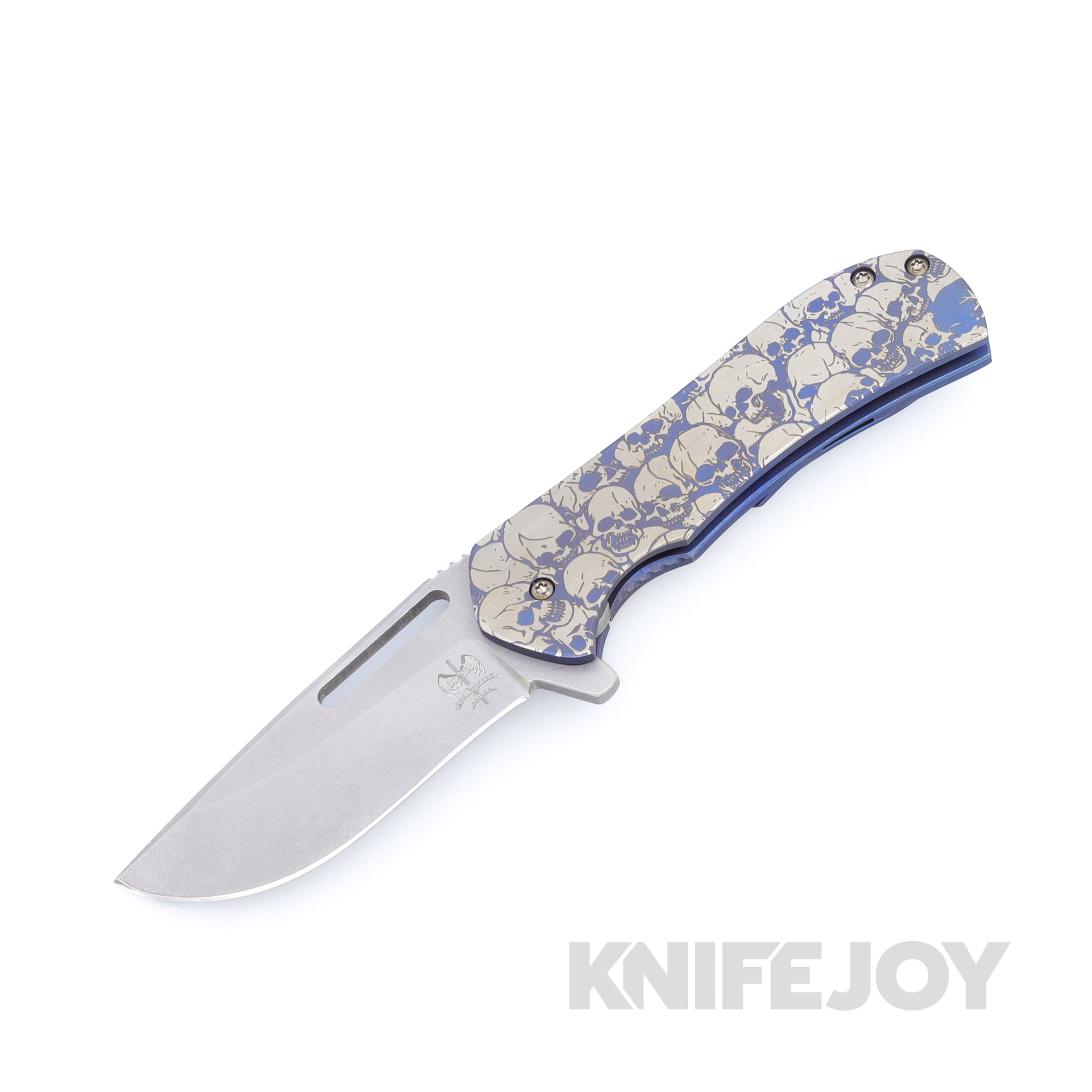 Doc Shiffer Knives Field Grade Recon Folder Magnacut Blade with Blue S ...