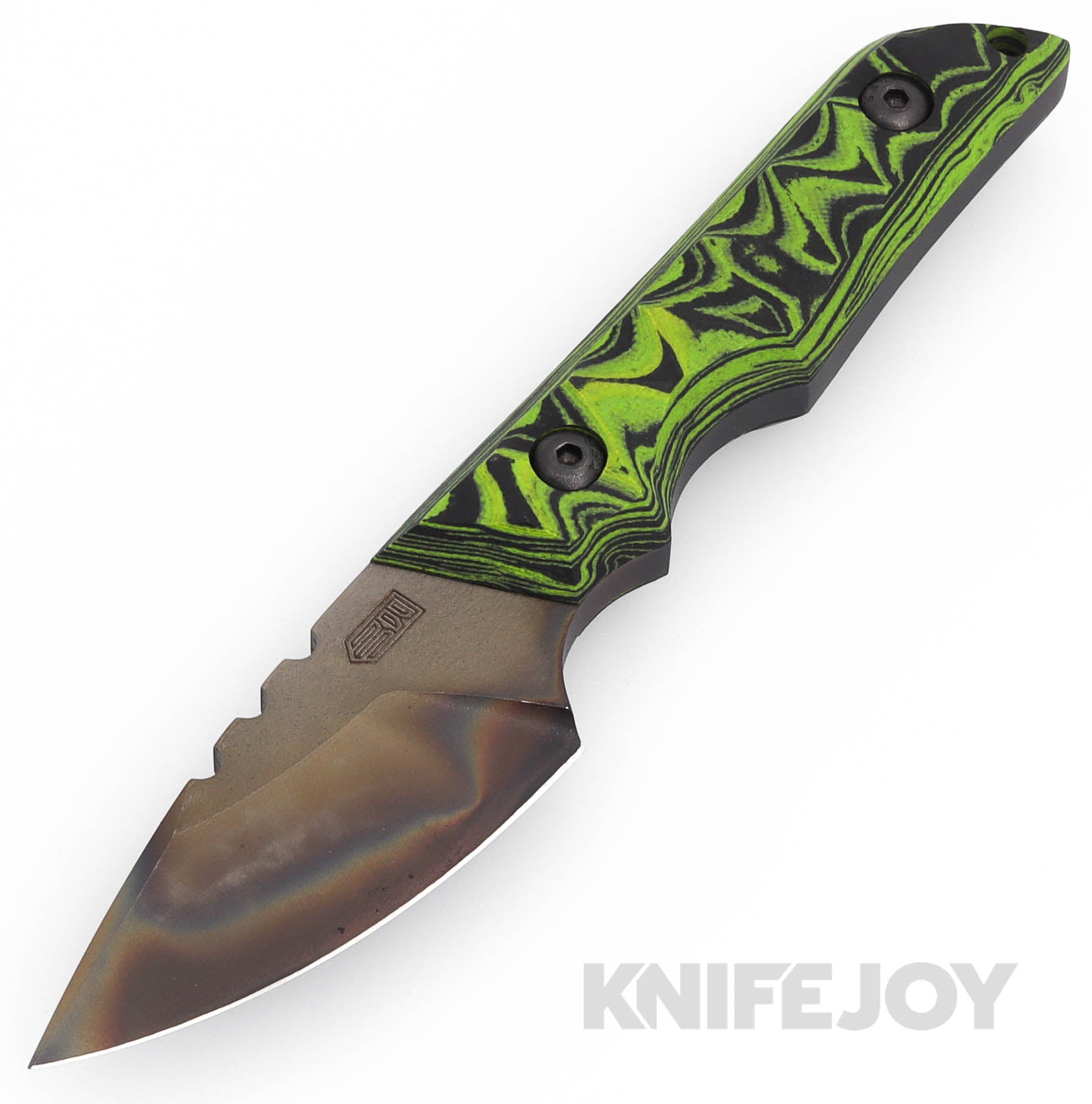 Bald Man Knife and Tool Thick-A-Tross Fixed Blade Flamed Magnacut Blad ...