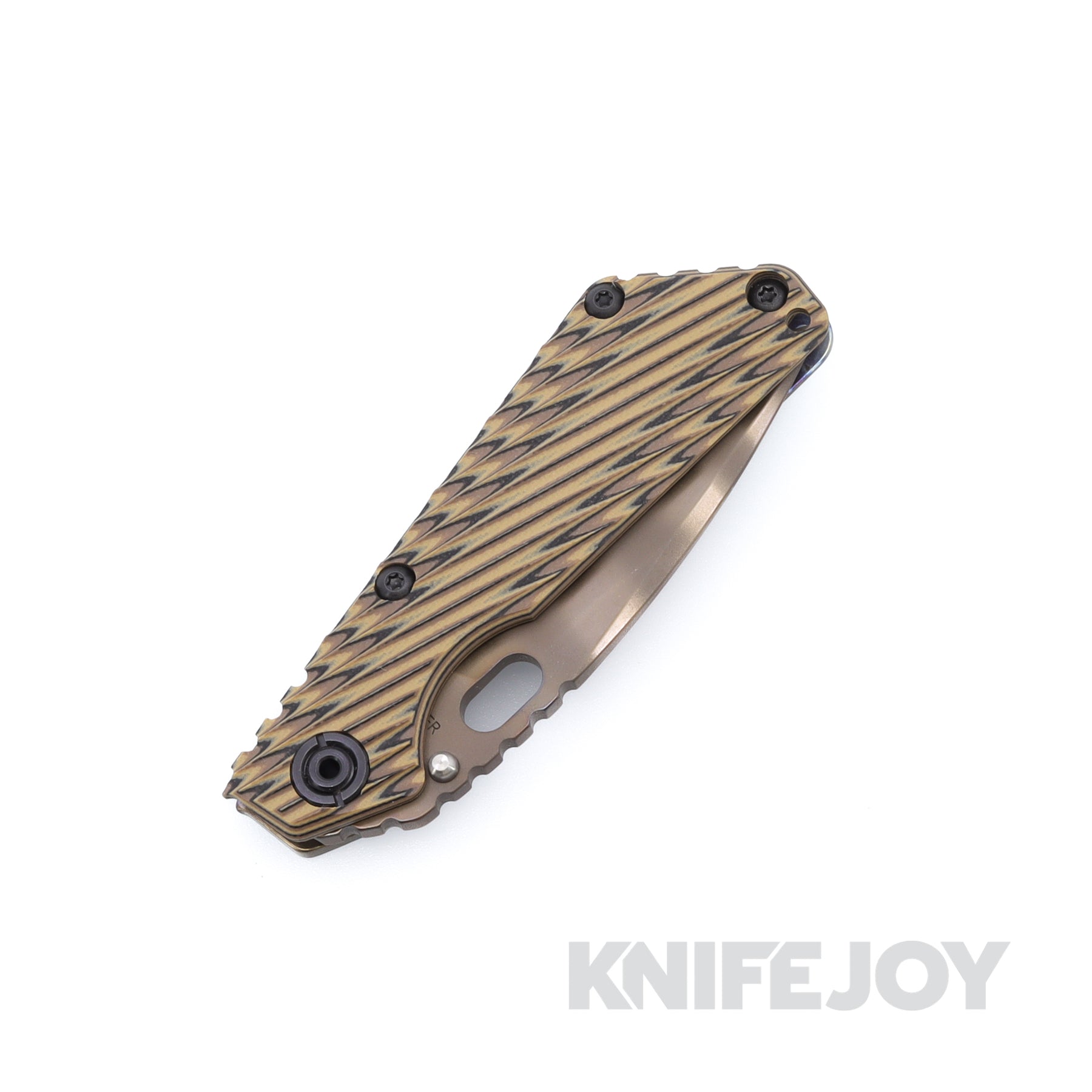 Strider Knives SnG CC Brown Tiger Stripe Spearpoint 20CV Blade with Hy ...