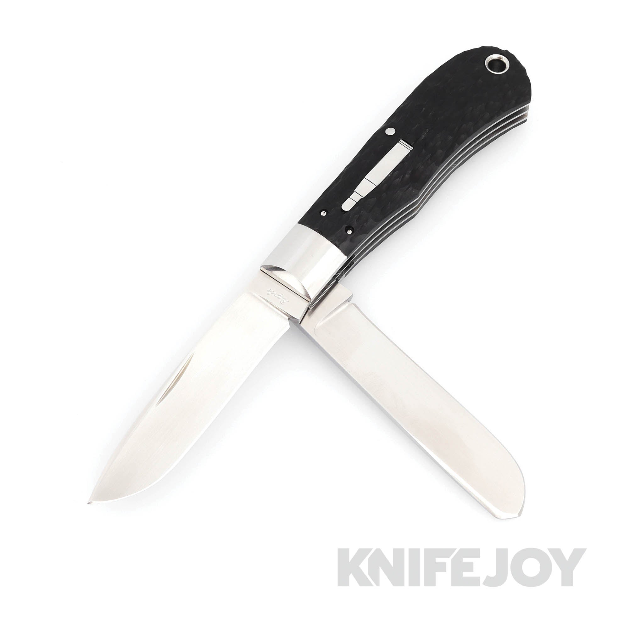 Bill Ruple Custom Knives Remington SlipJoint 2 Satin Blades with Black ...