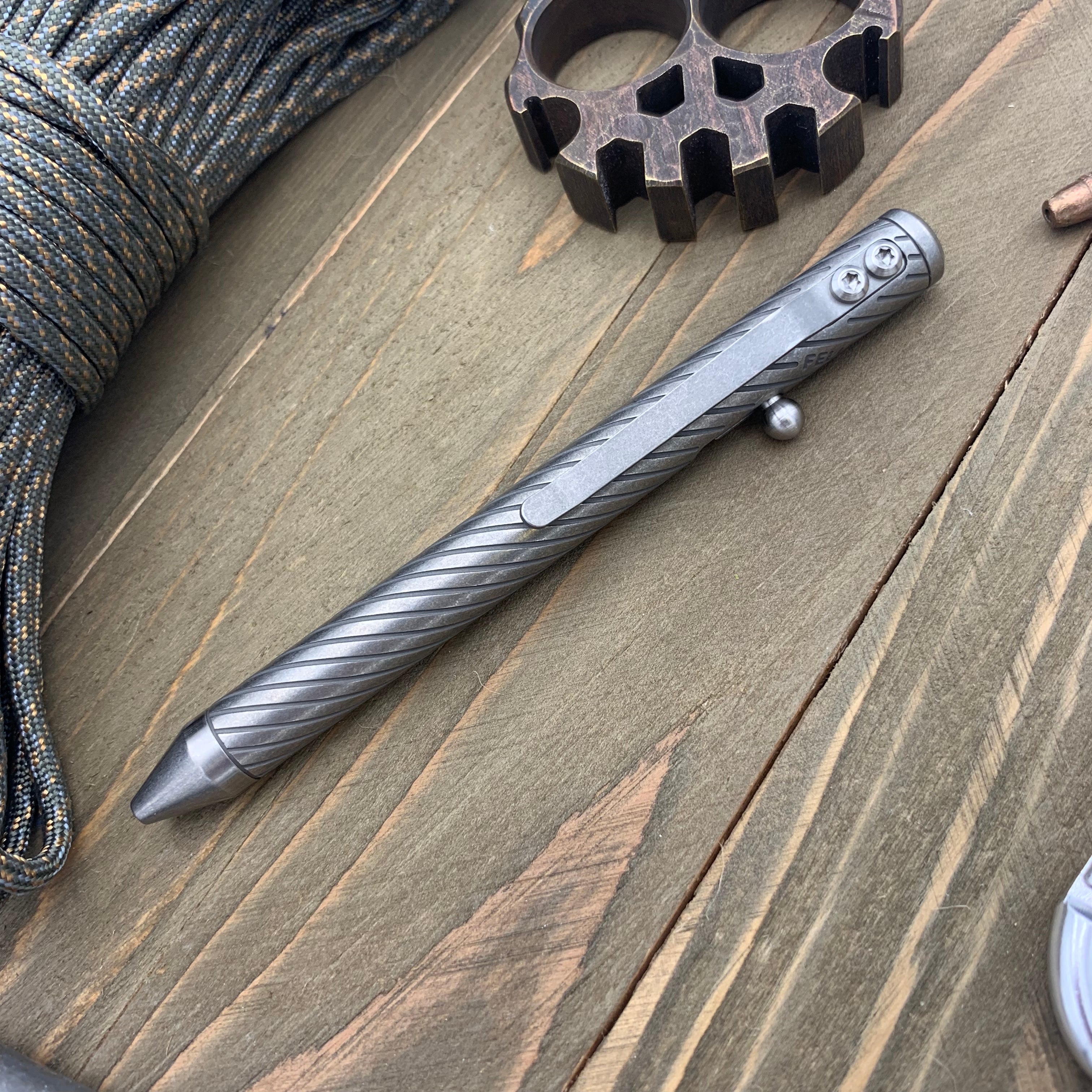 Fellhoelter TiBolt G2 Pen Ti Engraved Full – KnifeJoy