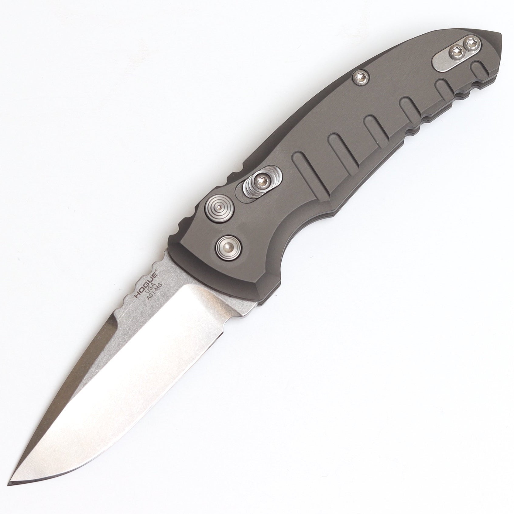 Hogue HOGK24112 A01-Microswitch Automatic Folder Tumbled Drop Point Bl ...