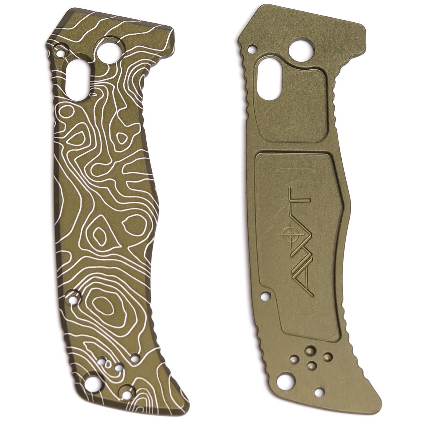 AWT Benchmade Mini Adamas Replacement Scales Smooth Topo Map Surface O ...