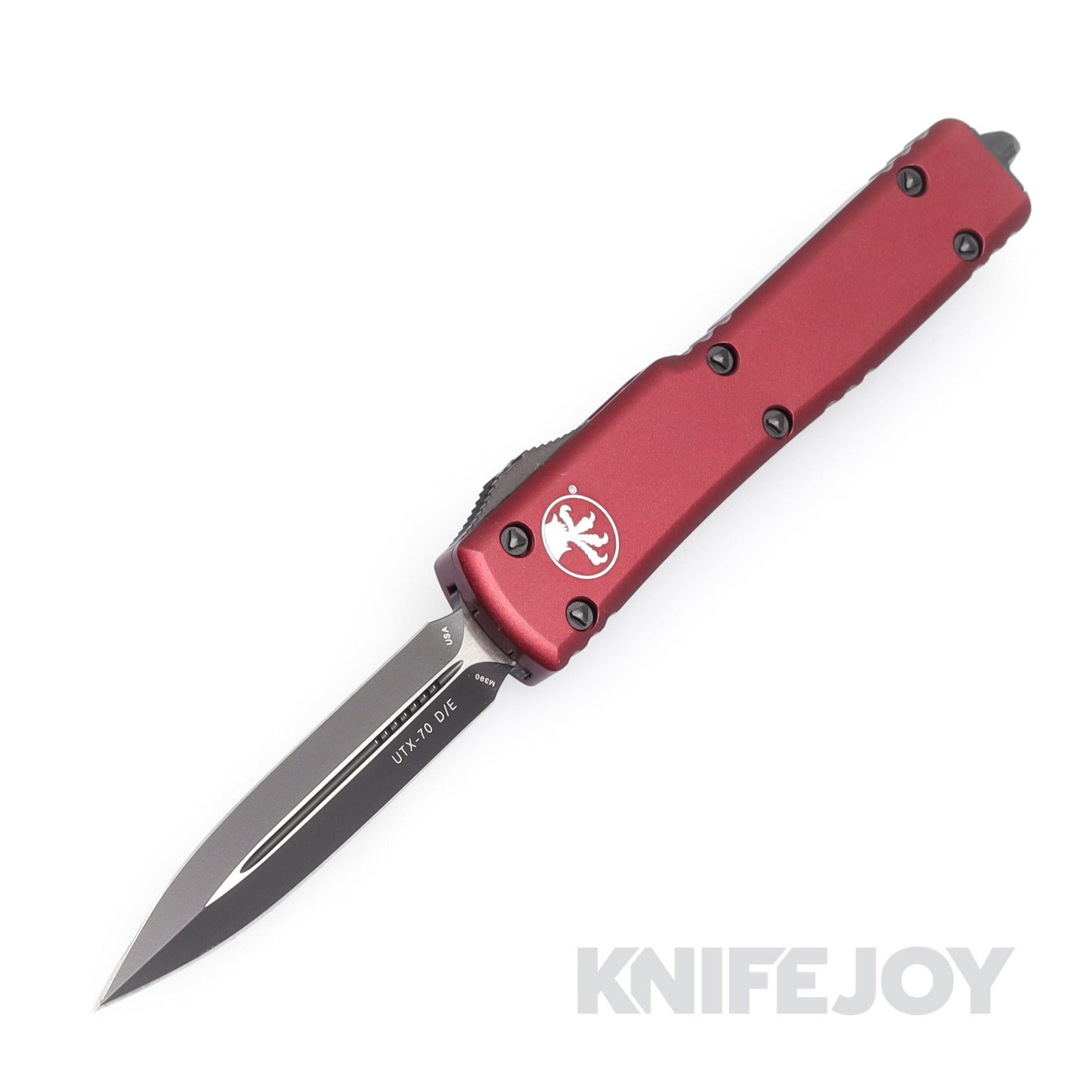 MICROTECH 147-1MR UTX-70 OTF Auto Double Edge Black Blade with Merlot ...