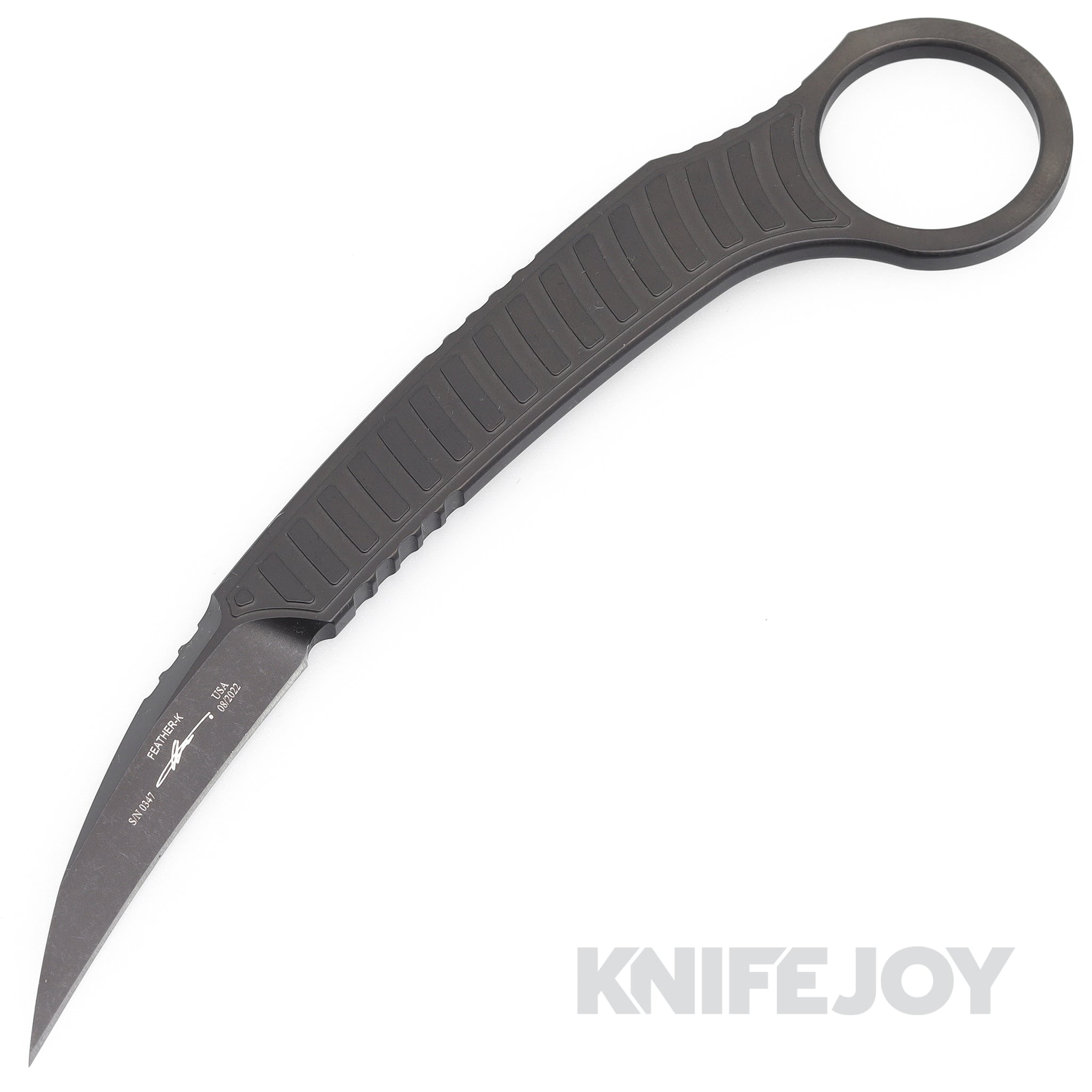 MICROTECH 215-1DLCS Fixed Blade Signature Series Feather Karambit DLC ...
