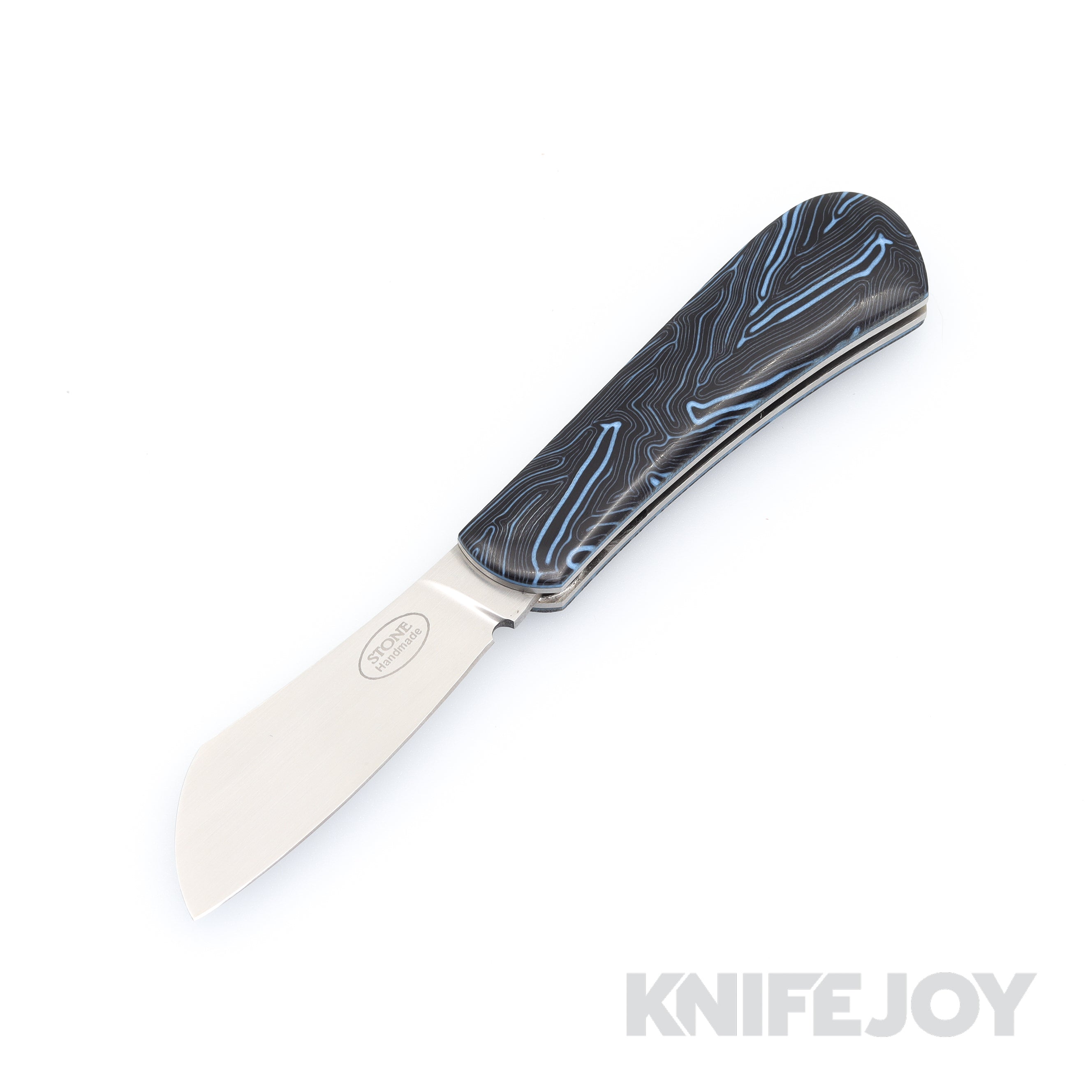 Tinus Stone STONE149 Small Cleaver SlipJoint with Blue/Black G-Mascus ...