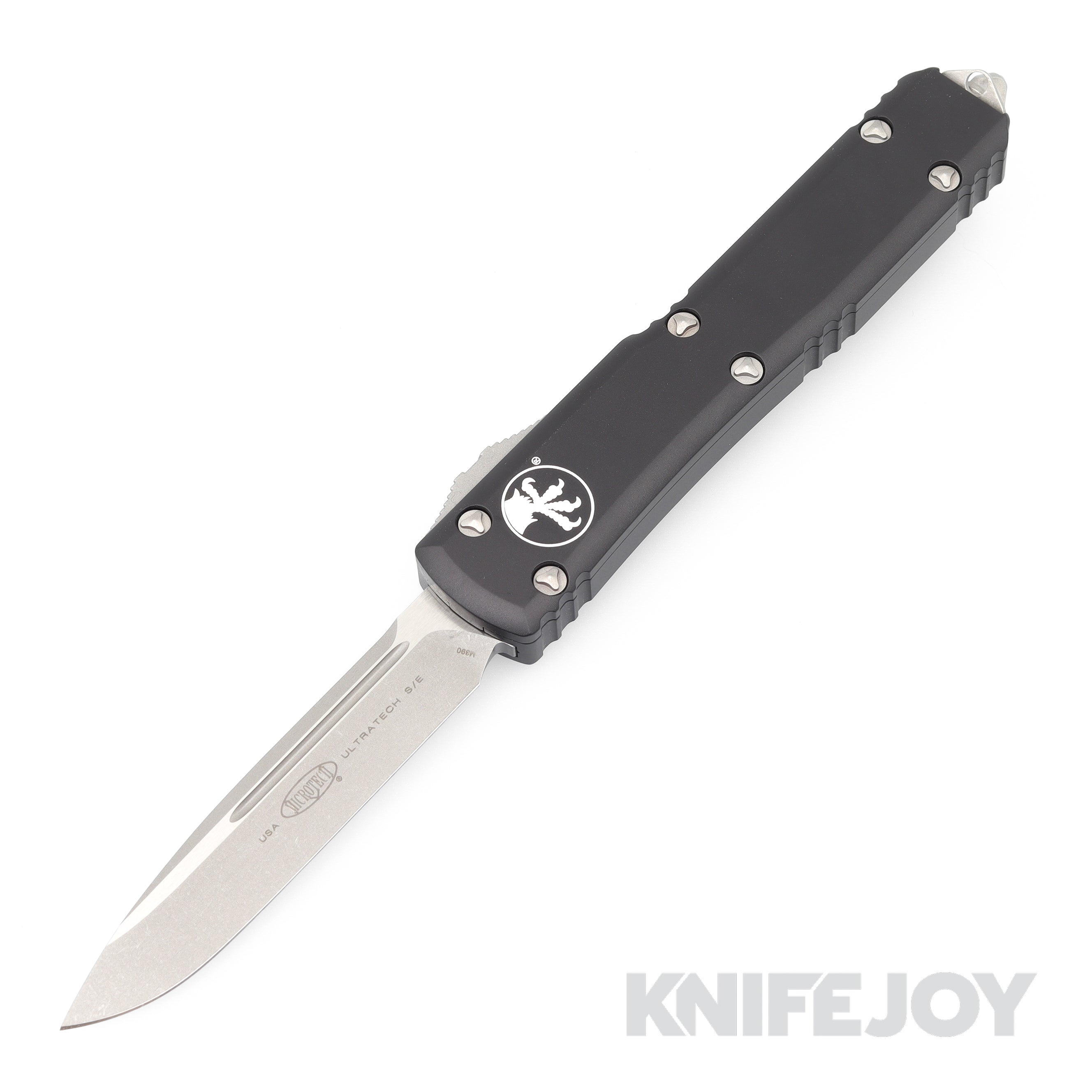 MICROTECH 121-10AP Ultratech OTF Auto Single Edge Stonewash Drop Point ...