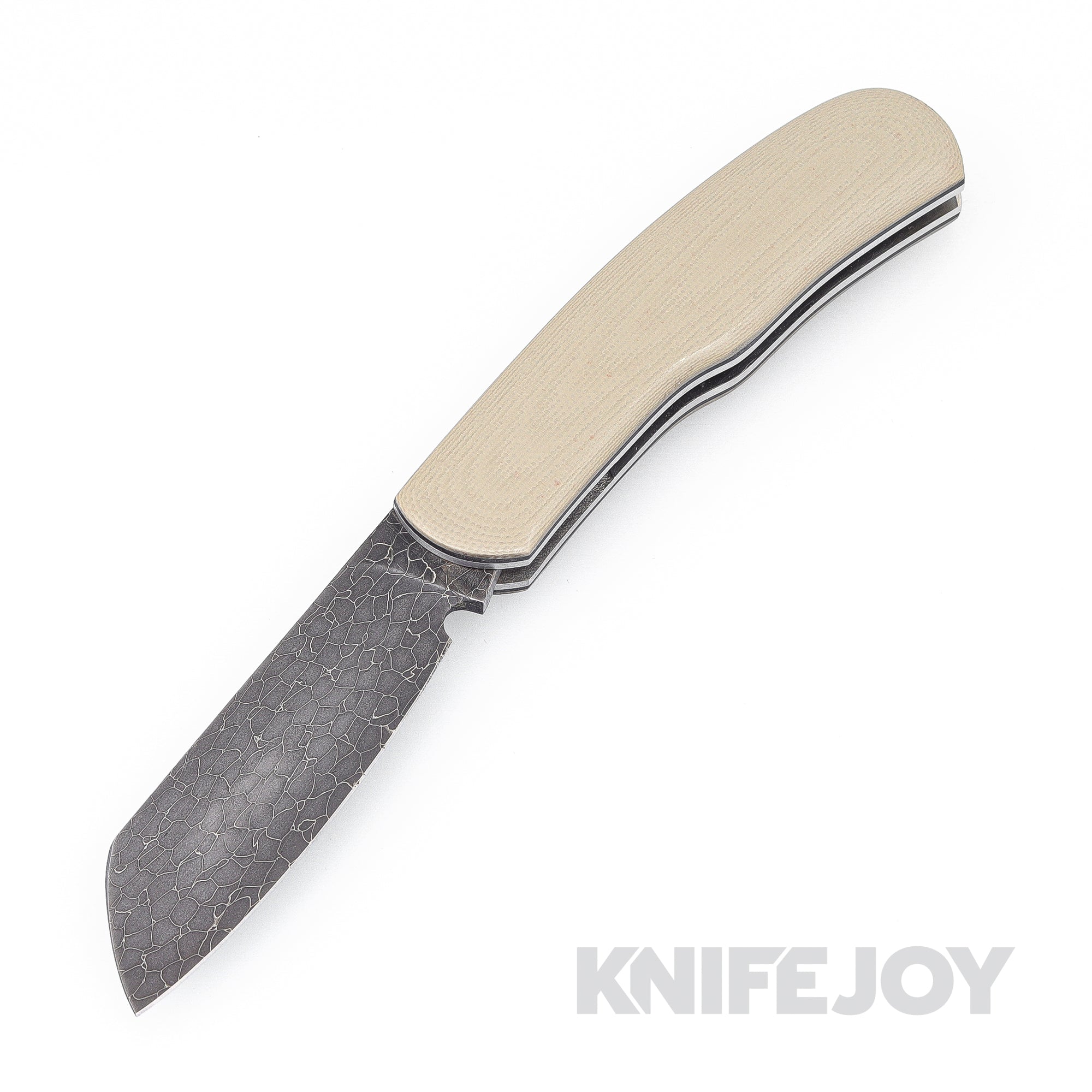 Tinus Stone STONE156 Gunstock Slipjoint Nebula Pattern Carbon Damascus ...