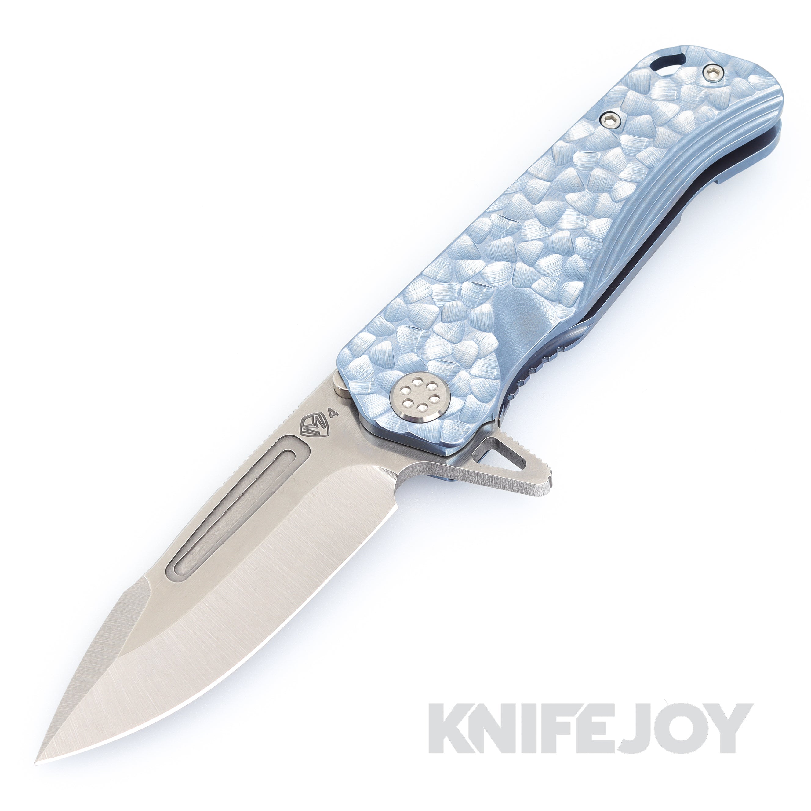 Medford Knives Proxima S45VN Tumbled Blade with Light Blue Peaks & Val ...