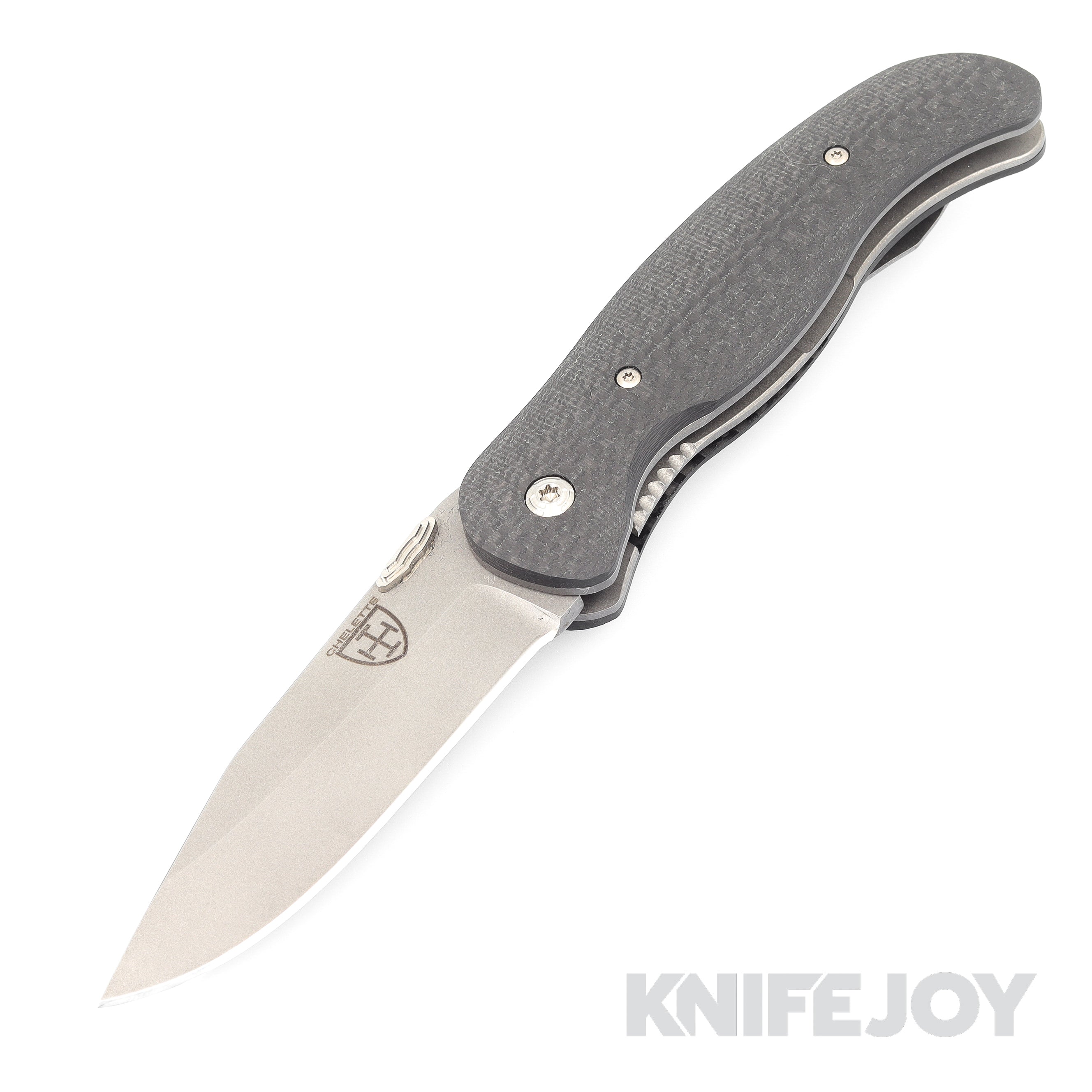 Chelette Knives Model V1 with PSF27 Steel and Carbon Fiber/ Titanium L ...