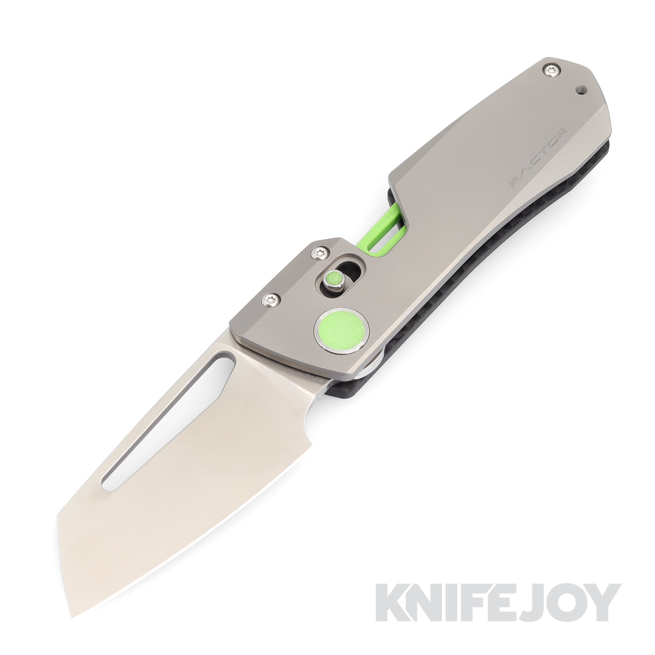 WINTERBLADE Co. Factor Folding Knife Satin Blade with Sandblasted Tita ...