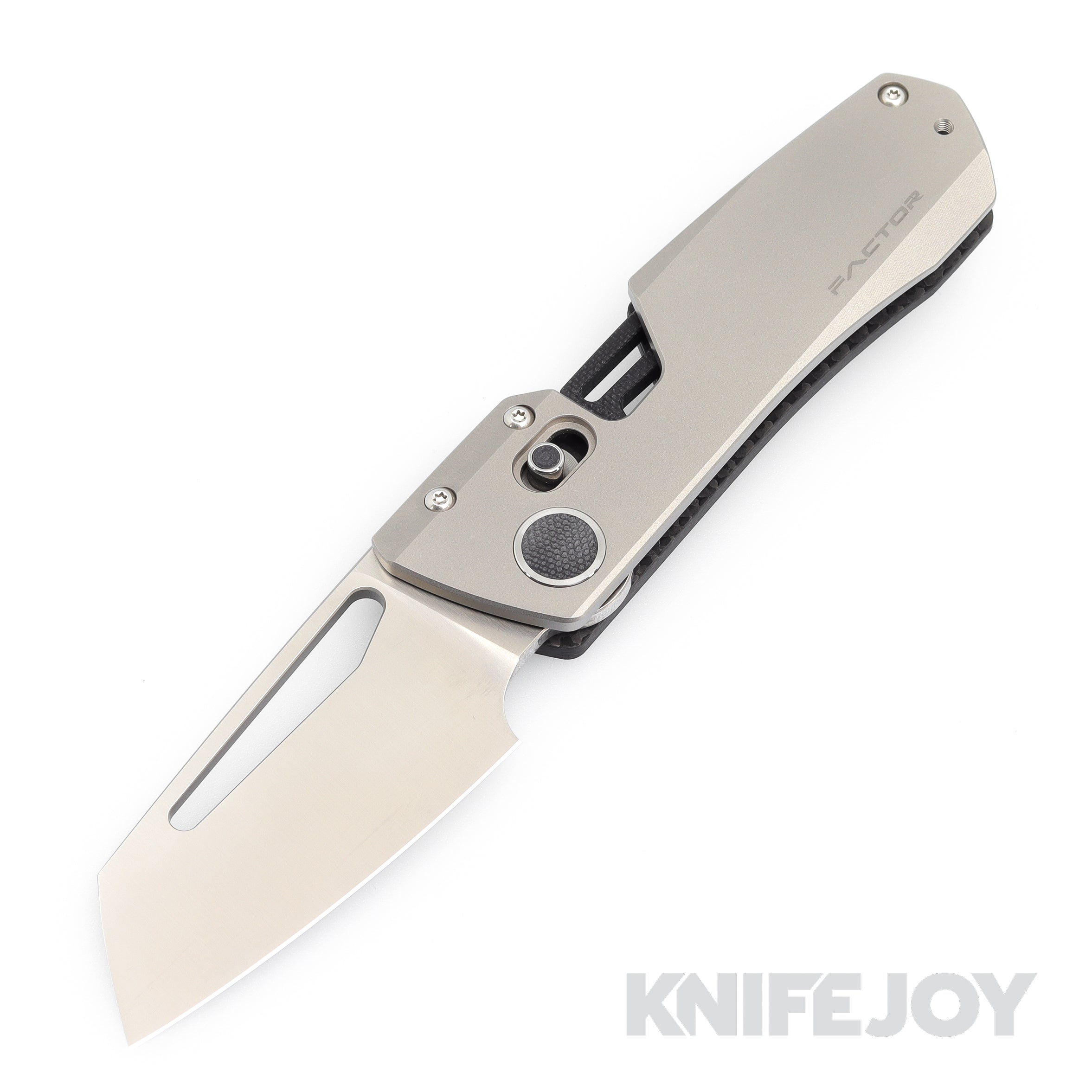 WINTERBLADE Co. Factor Folding Knife Satin Blade with Sandblasted Tita ...