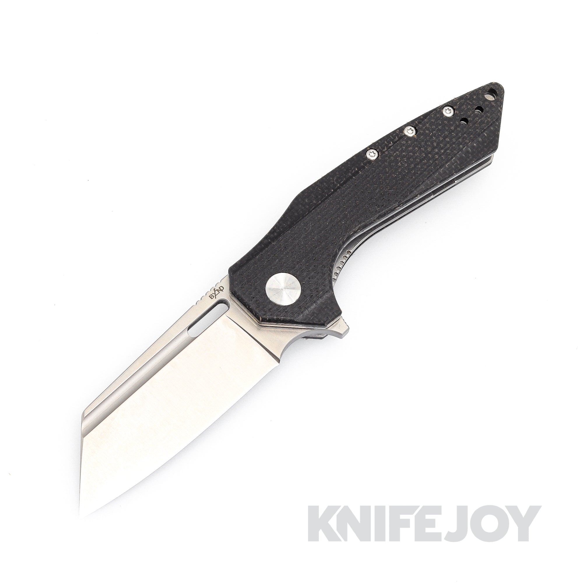 B'yond EDC BEDC2108-BK Thwaak Flipper Folder Satin Plain Blade with Bl ...