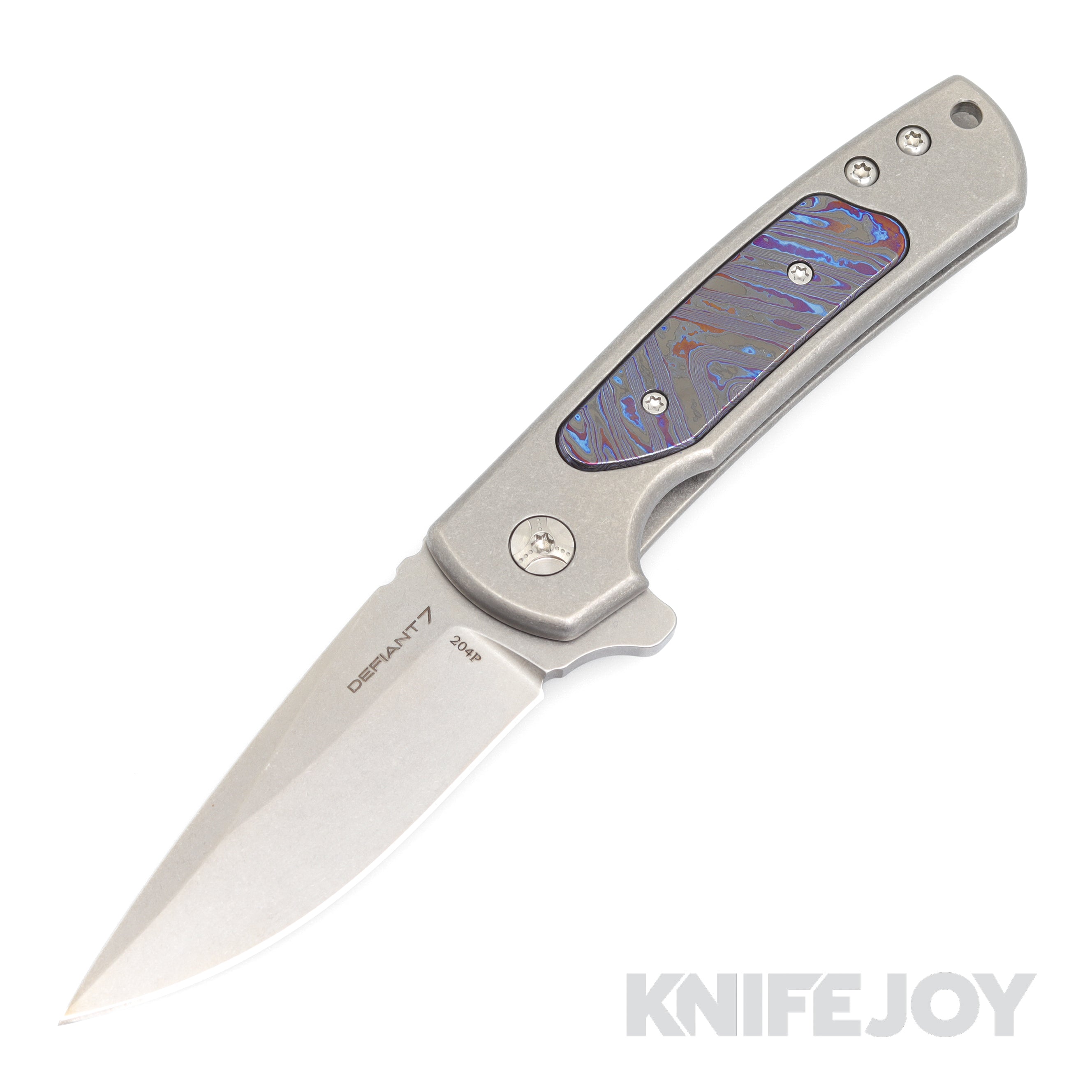 Les George Defiant 7 Servo Zircu-Ti Insert Flipper Knife – KnifeJoy