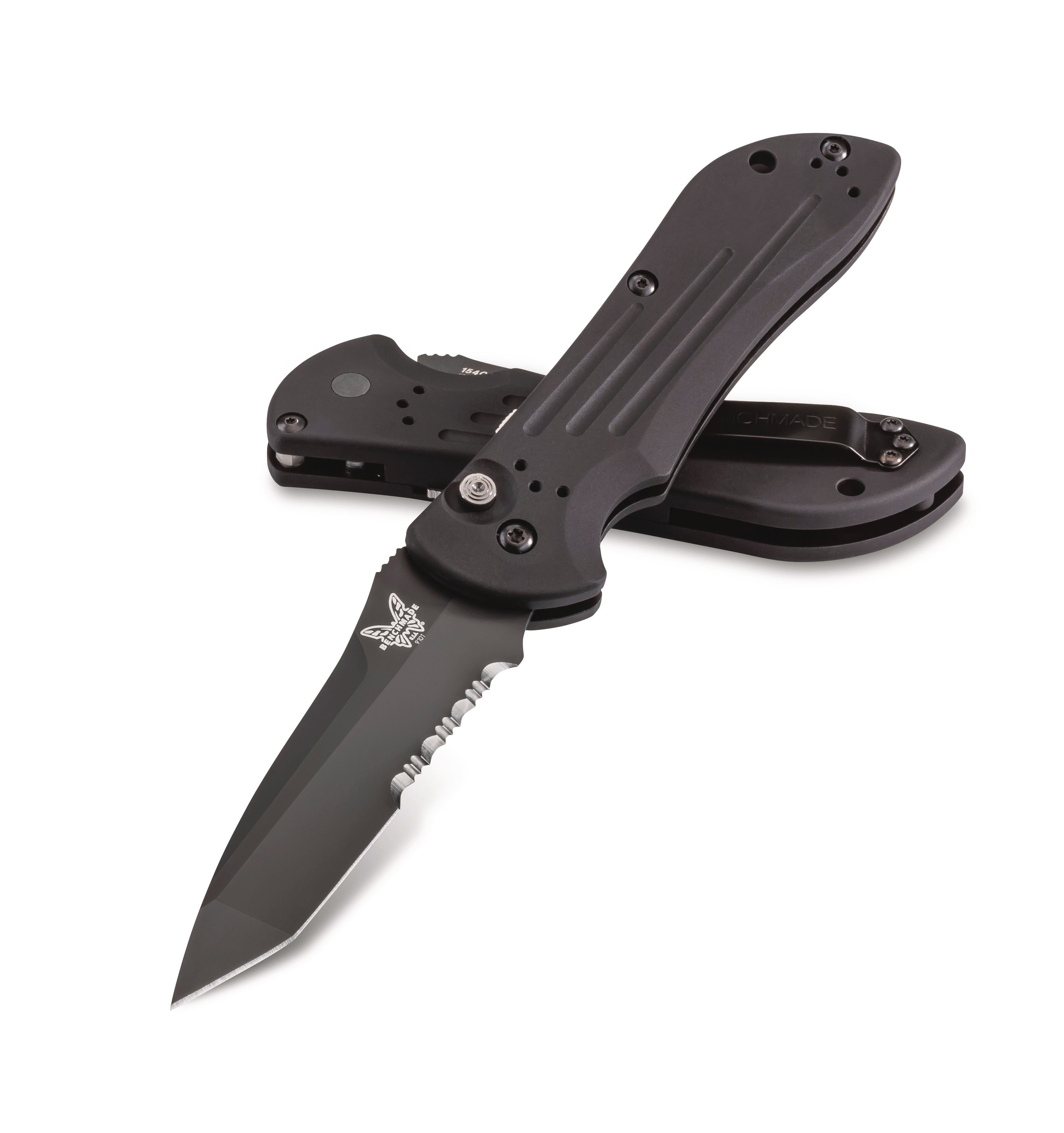 Benchmade 9101SBK Stryker Automatic Opening Coated Serrated Blade with ...