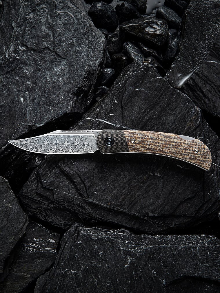 We Knife -CIVIVI Rustic Gent Lock Back Knife Brown Matrix Micarta Hand ...