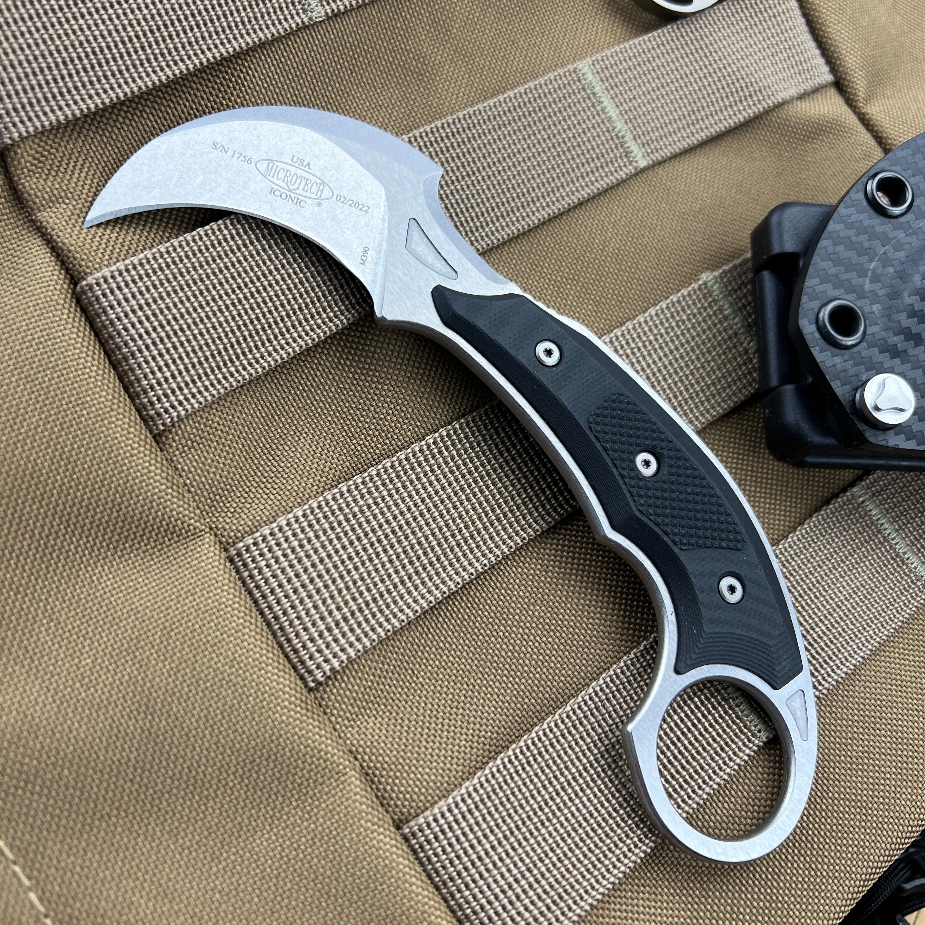 MICROTECH 118-10R Iconic Collab w/ Bastinelli Creations Fixed Blade wi ...