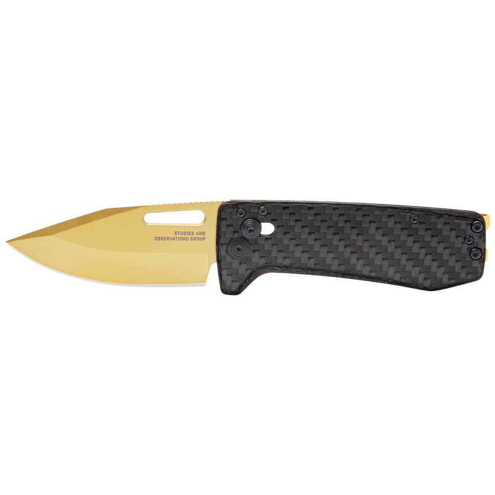 SOG 12-63-02-57 Ultra XR- Carbon Handle+ Gold Blade Thumbstud Flipper ...