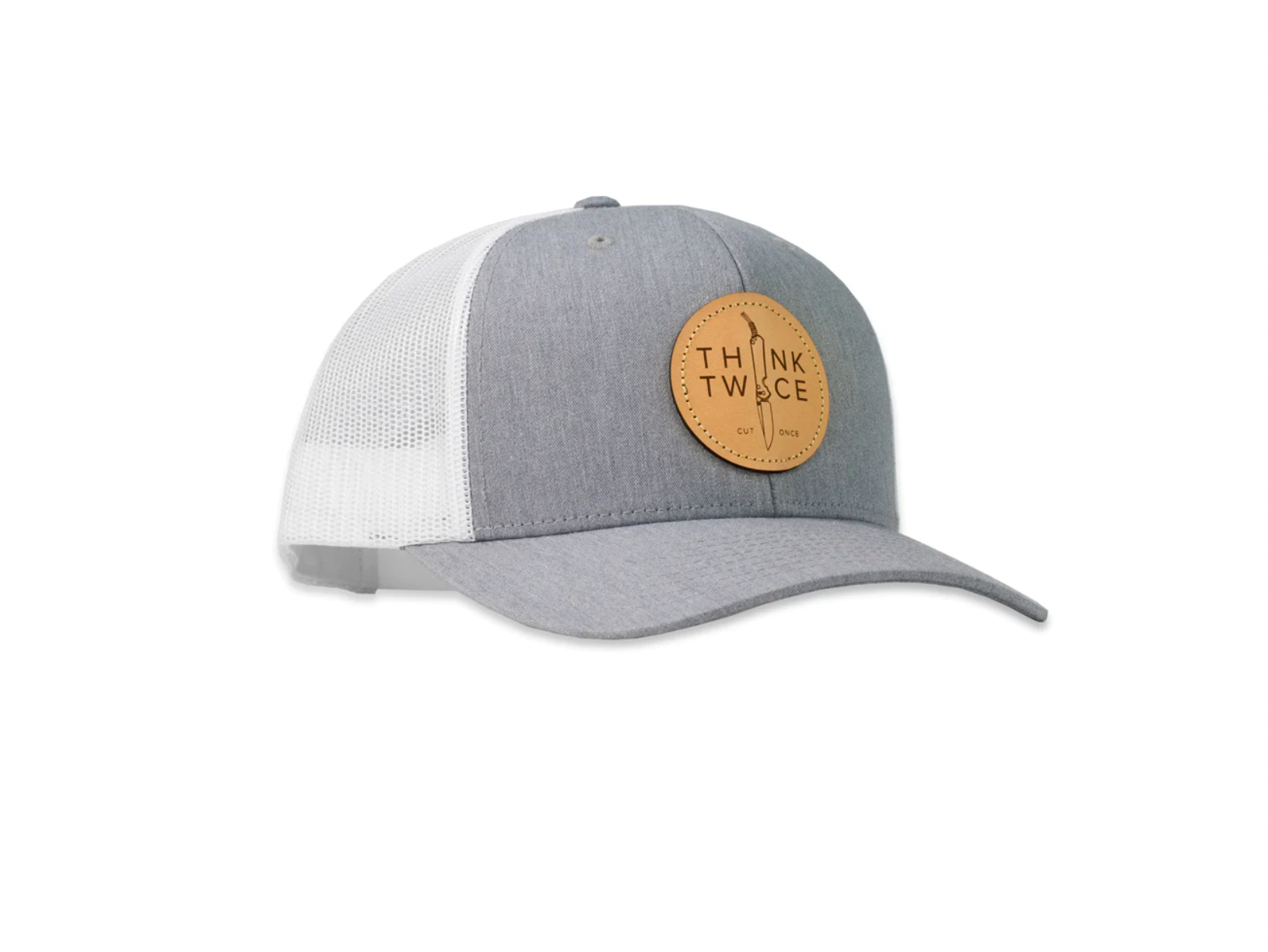 Chris Reeve CRK Favorite Trucker Think Twice Cut Once Heather Grey/Whi ...