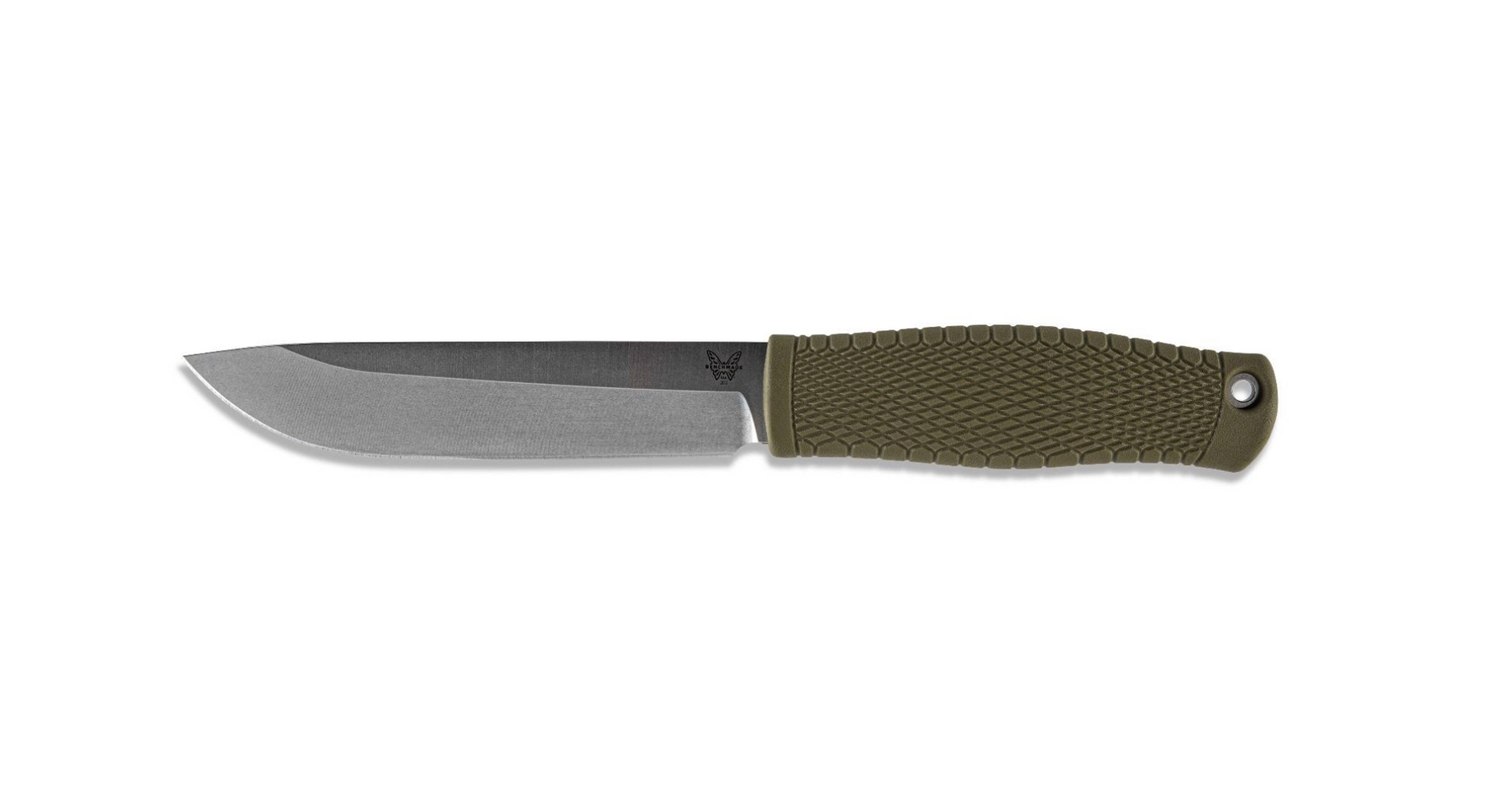 Benchmade 202 Leuku Knife Fixed Blade Ranger Green Santoprene Handle ...